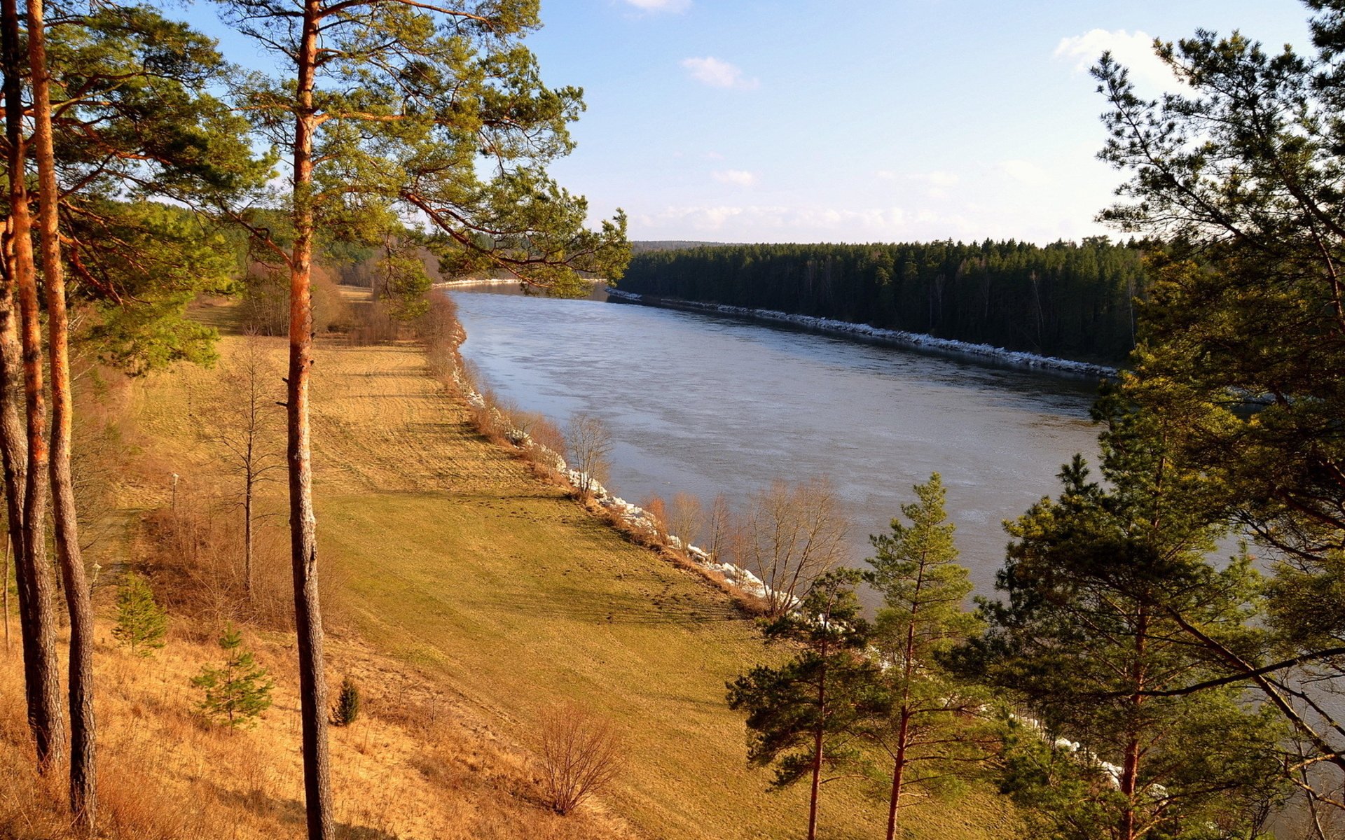 Serene River Flow: Stunning HD Nature Wallpaper