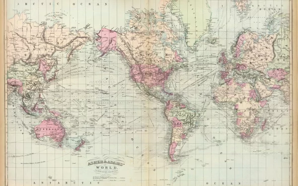 4K Ultra HD World Map Wallpaper