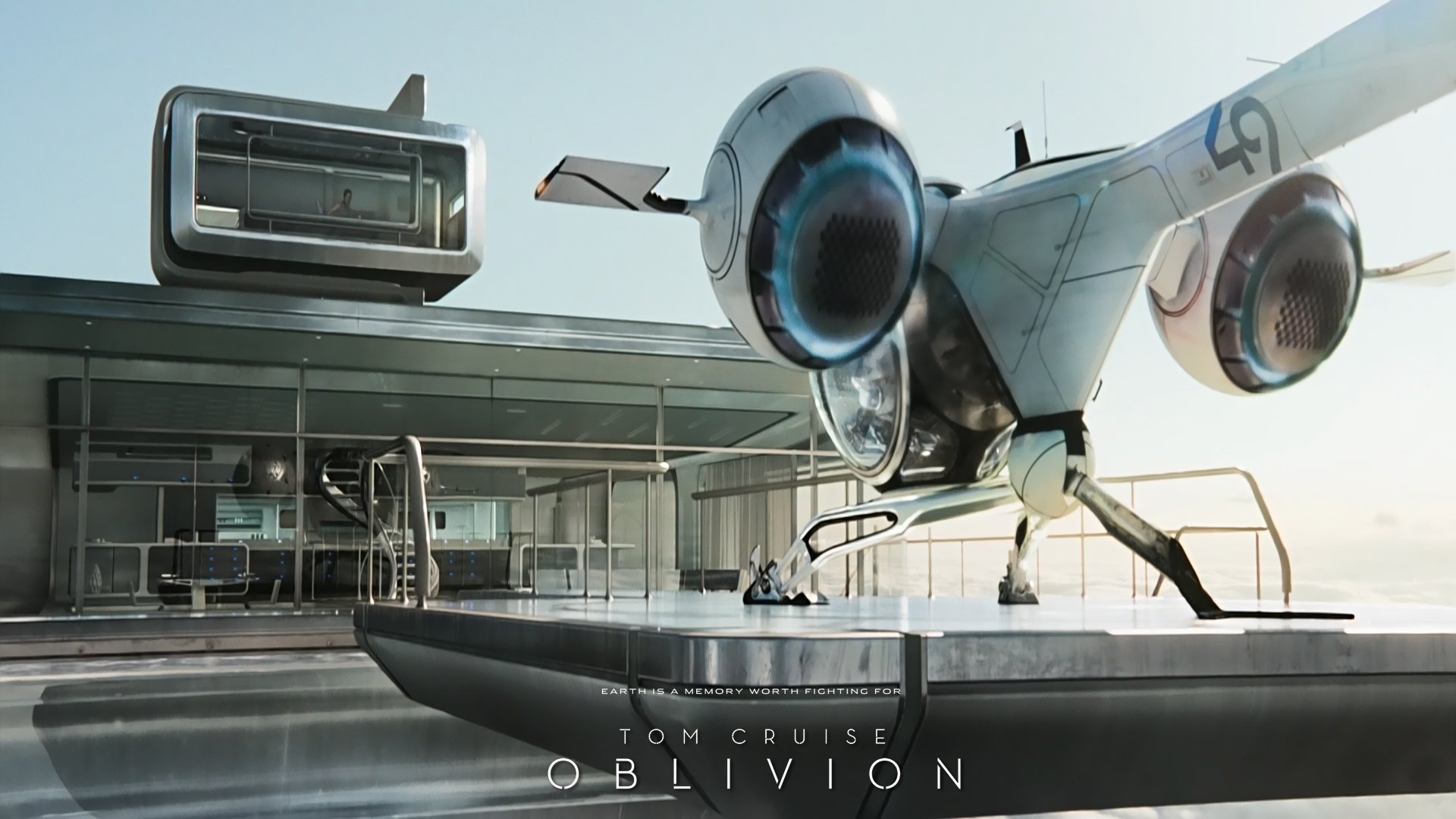 Oblivion (2013) HD Wallpaper – Futuristic Flight Scene