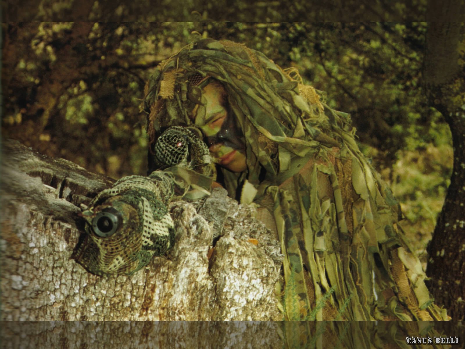 Elite Military Sniper HD Wallpaper: Precision in Camouflage