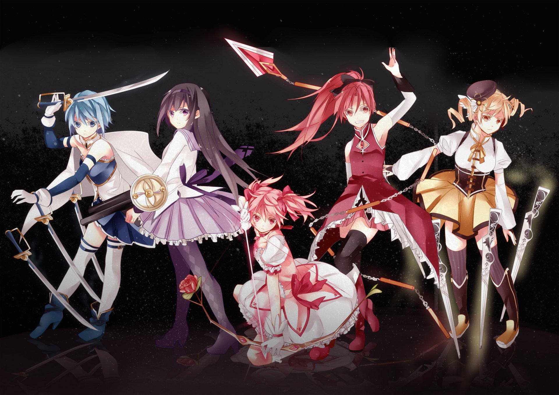 HD Wallpaper of Puella Magi Madoka Magica Characters | 2169x1533 ...