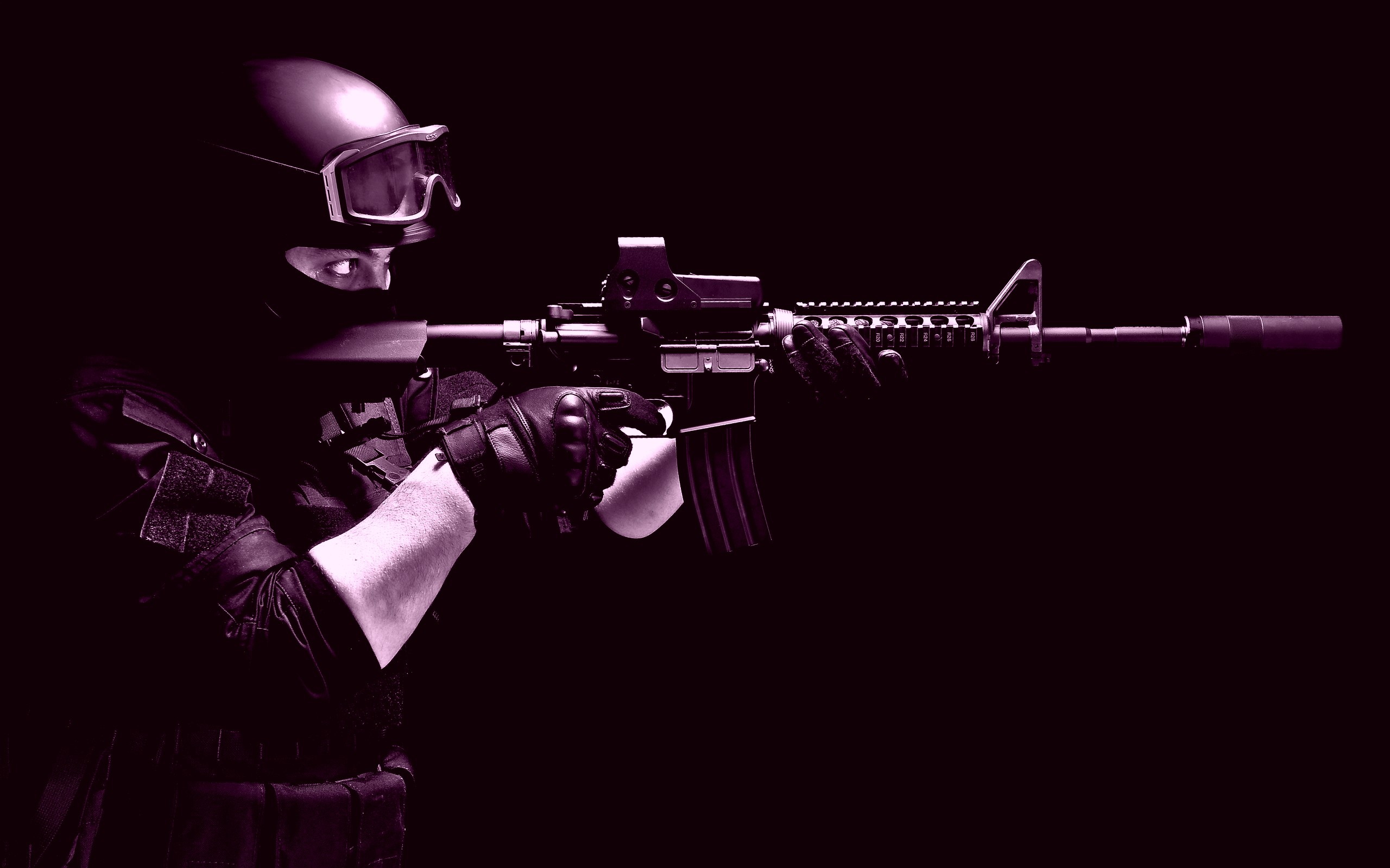 Elite Soldier in Stealth Mode - HD Military Wallpaper