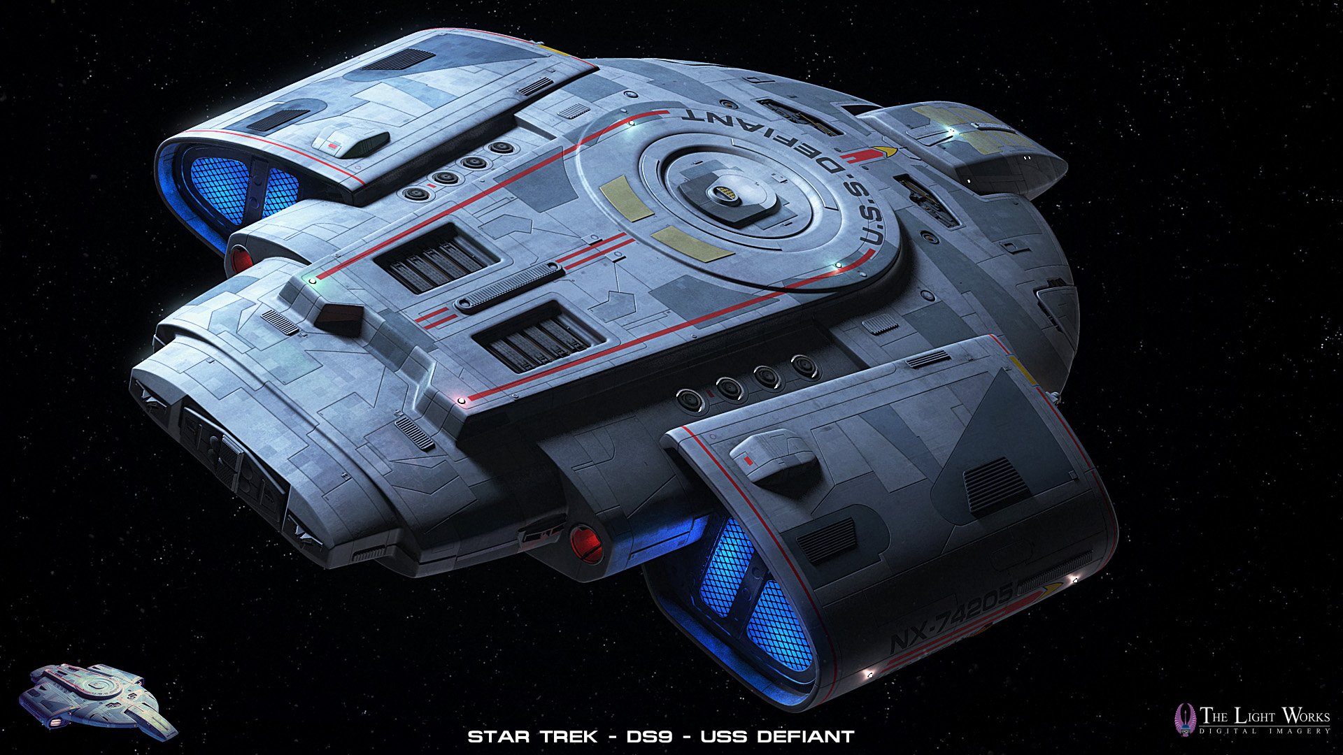 Star Trek USS Defiant HD Sci-Fi Wallpaper