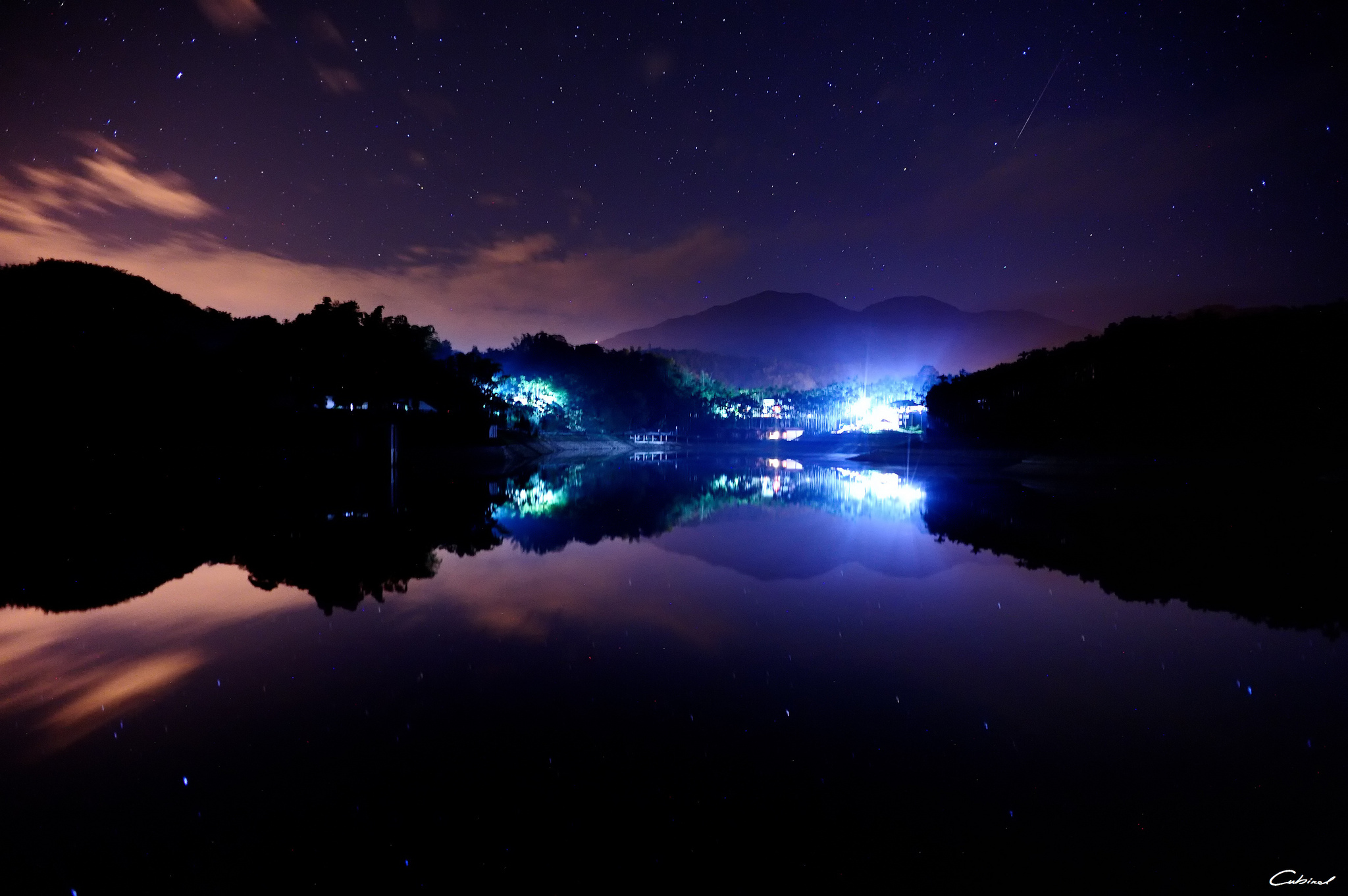 Nightscape Reflections: Stunning HD Photography Wallpaper