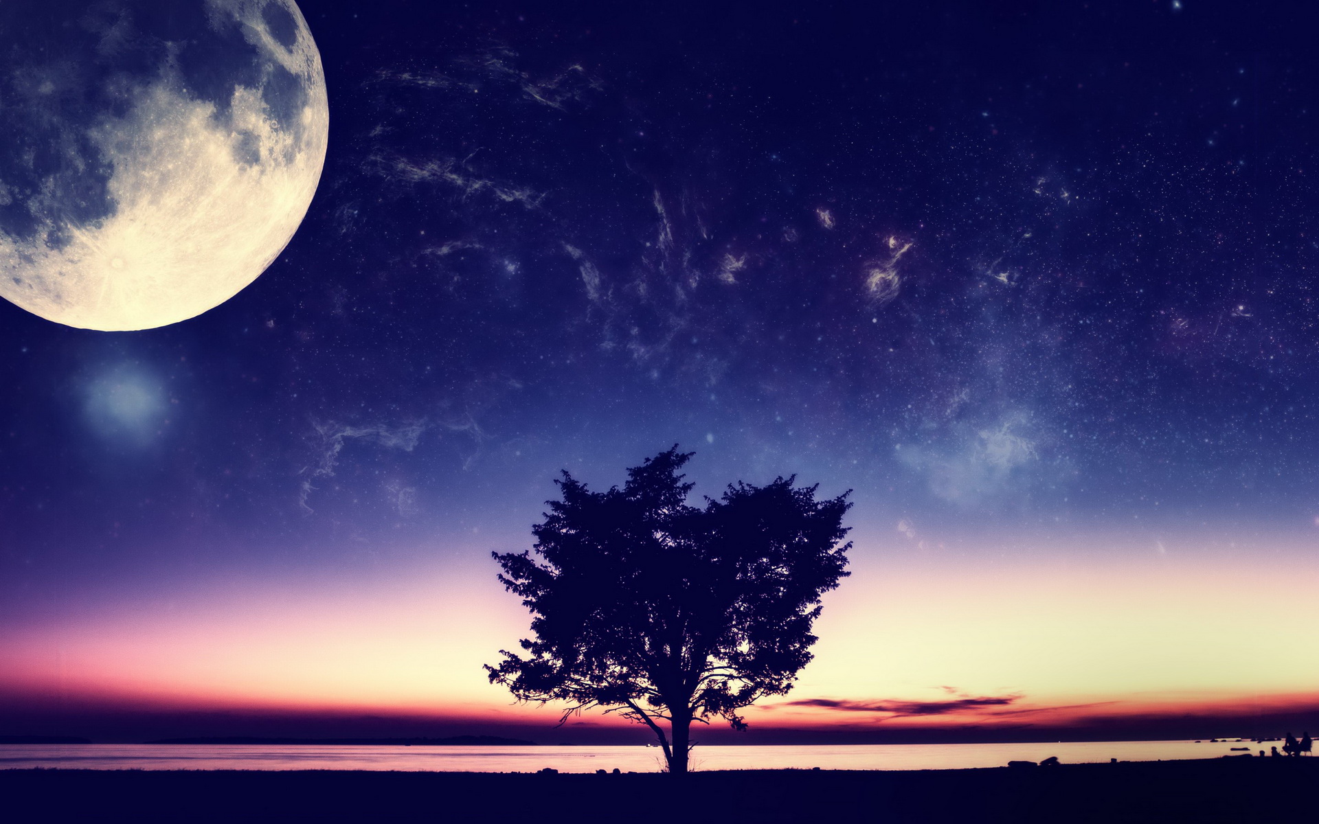 Fantasy Sunset Serenity HD Wallpaper