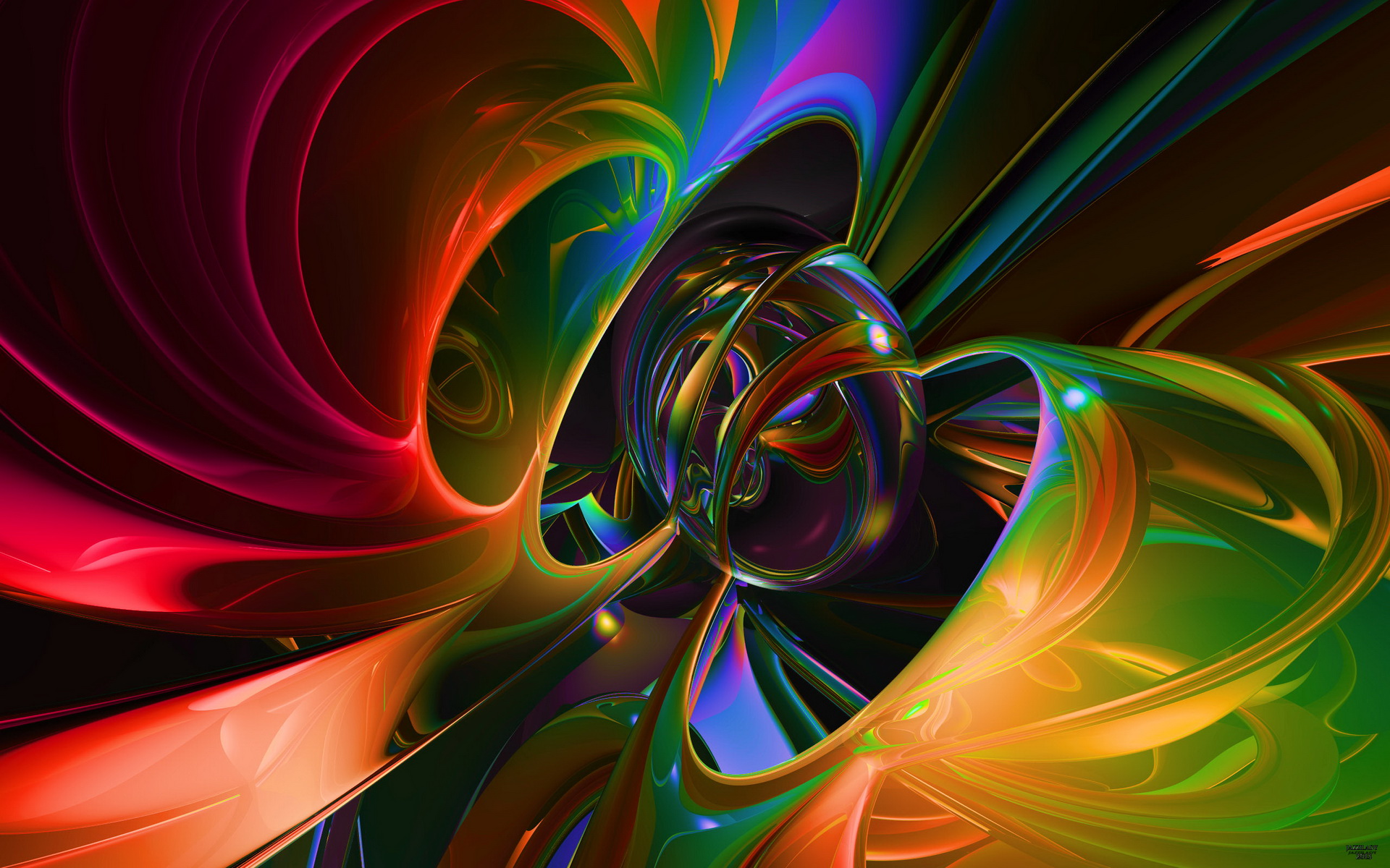 Vivid Abstract Swirls HD Wallpaper