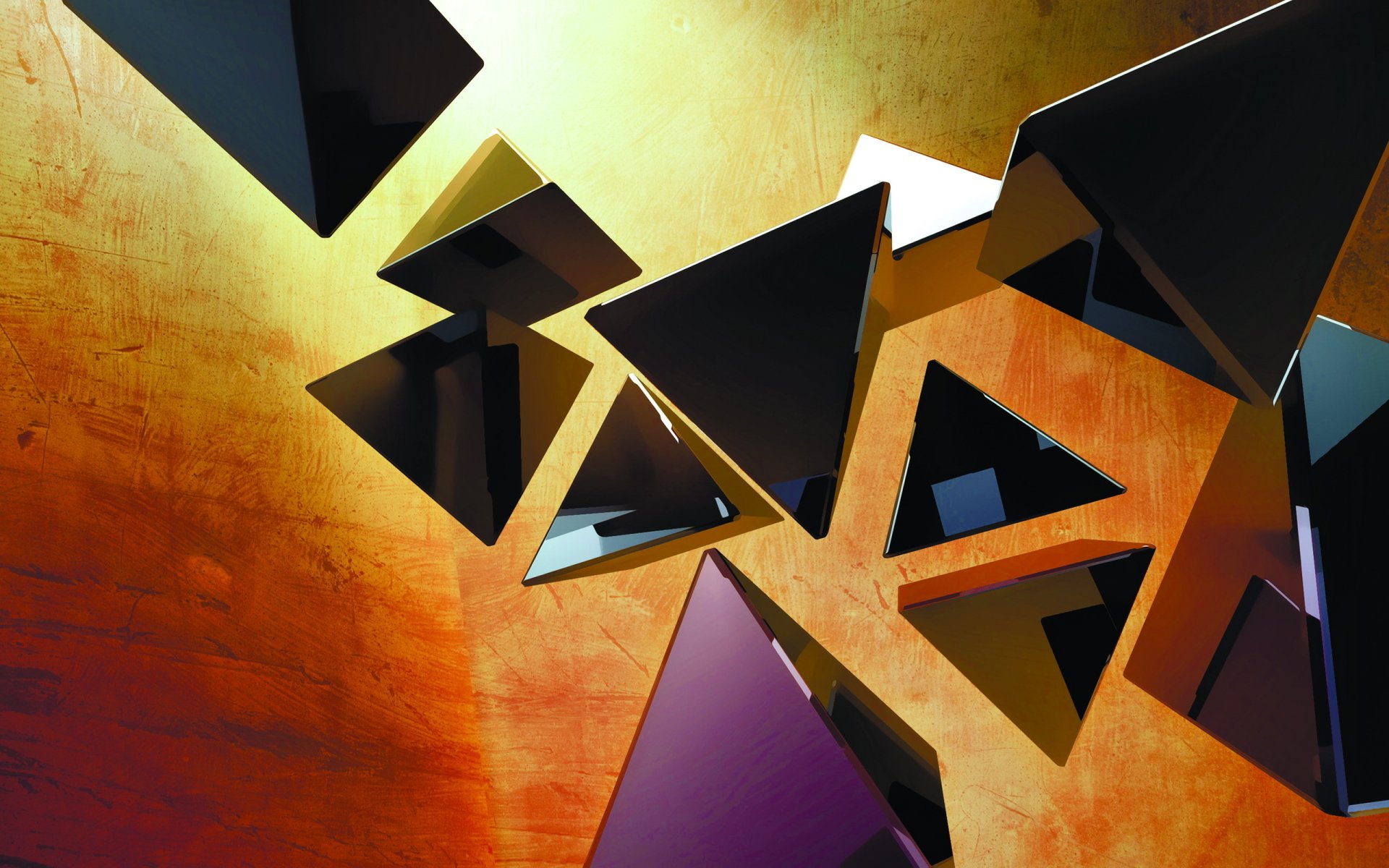 HD Abstract Vector Triangles in Dynamic Motion Wallpaper