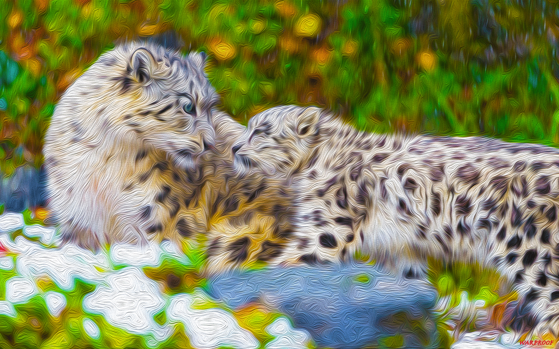 Space Snow Leopard Wallpaper