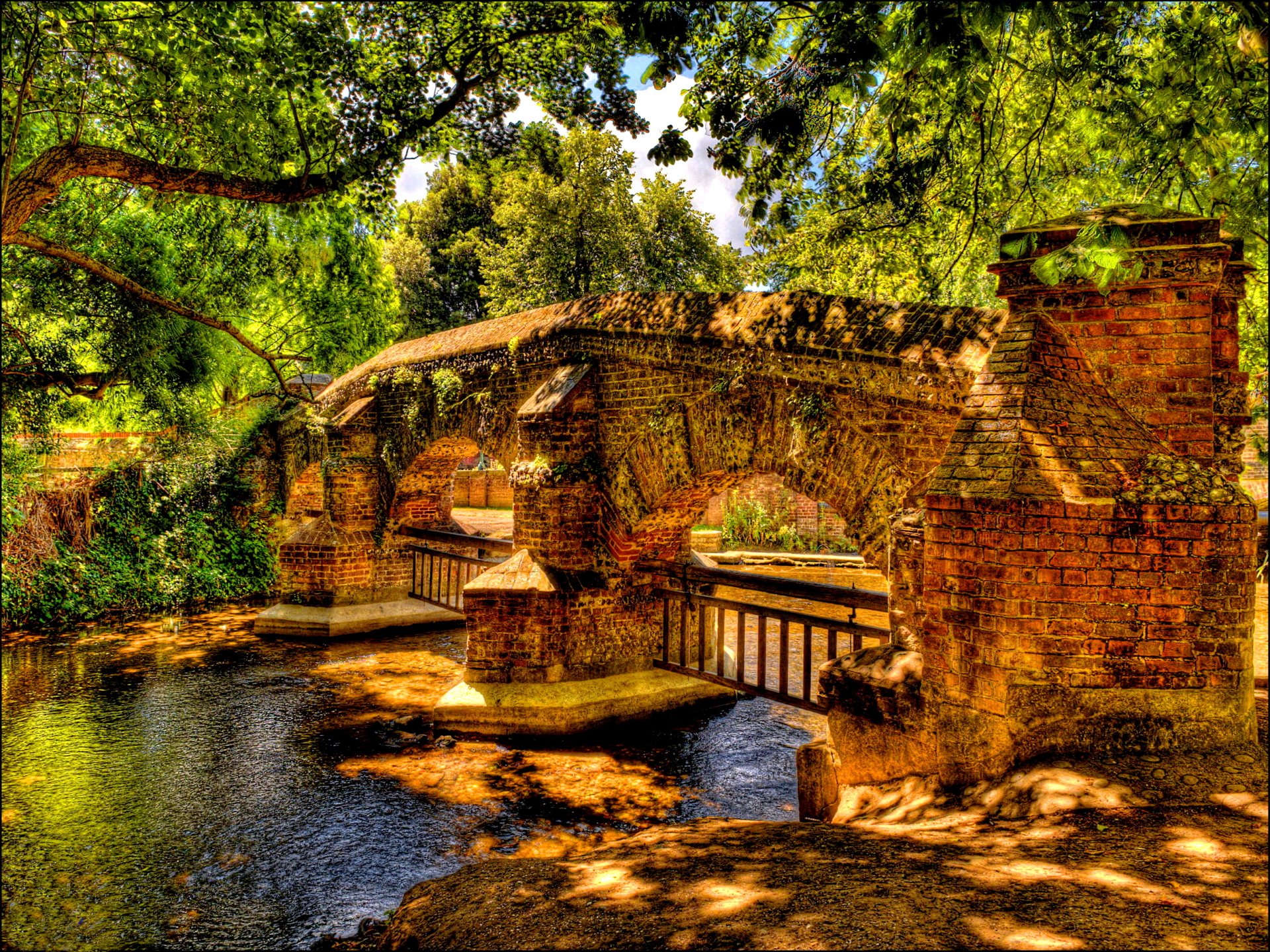 Scenic Bridge HDR: A Stunning HD Wallpaper Experience