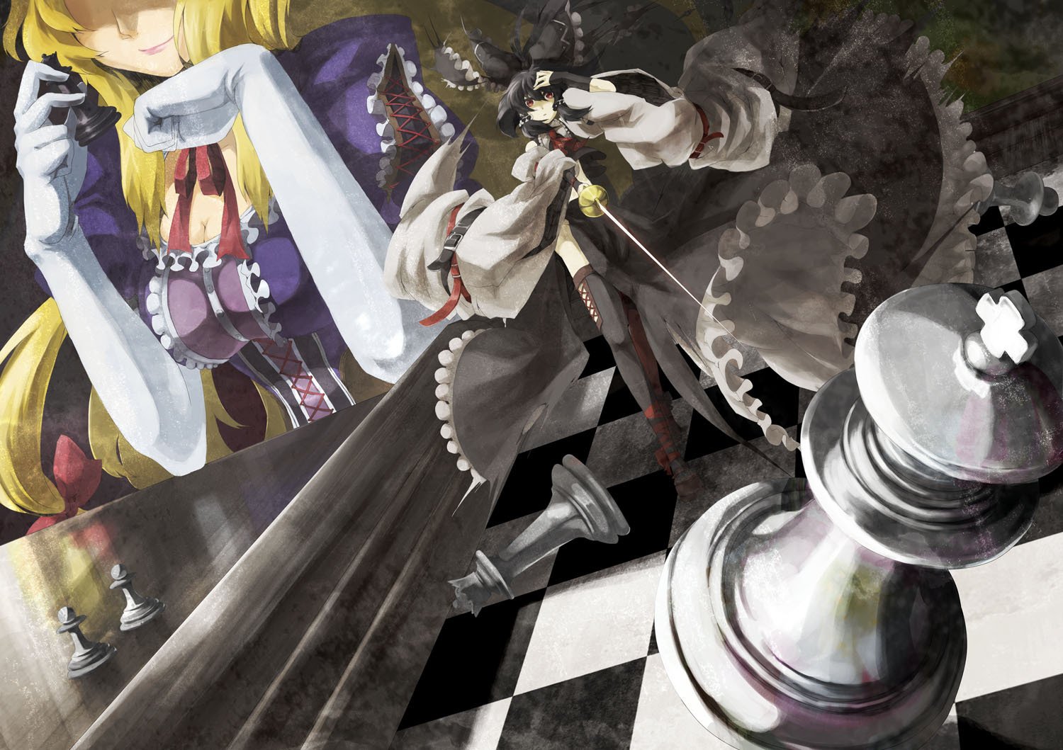 Touhou Chessboard Duel — HD Anime Wallpaper | 1500x1059 | Wallpaper Abyss