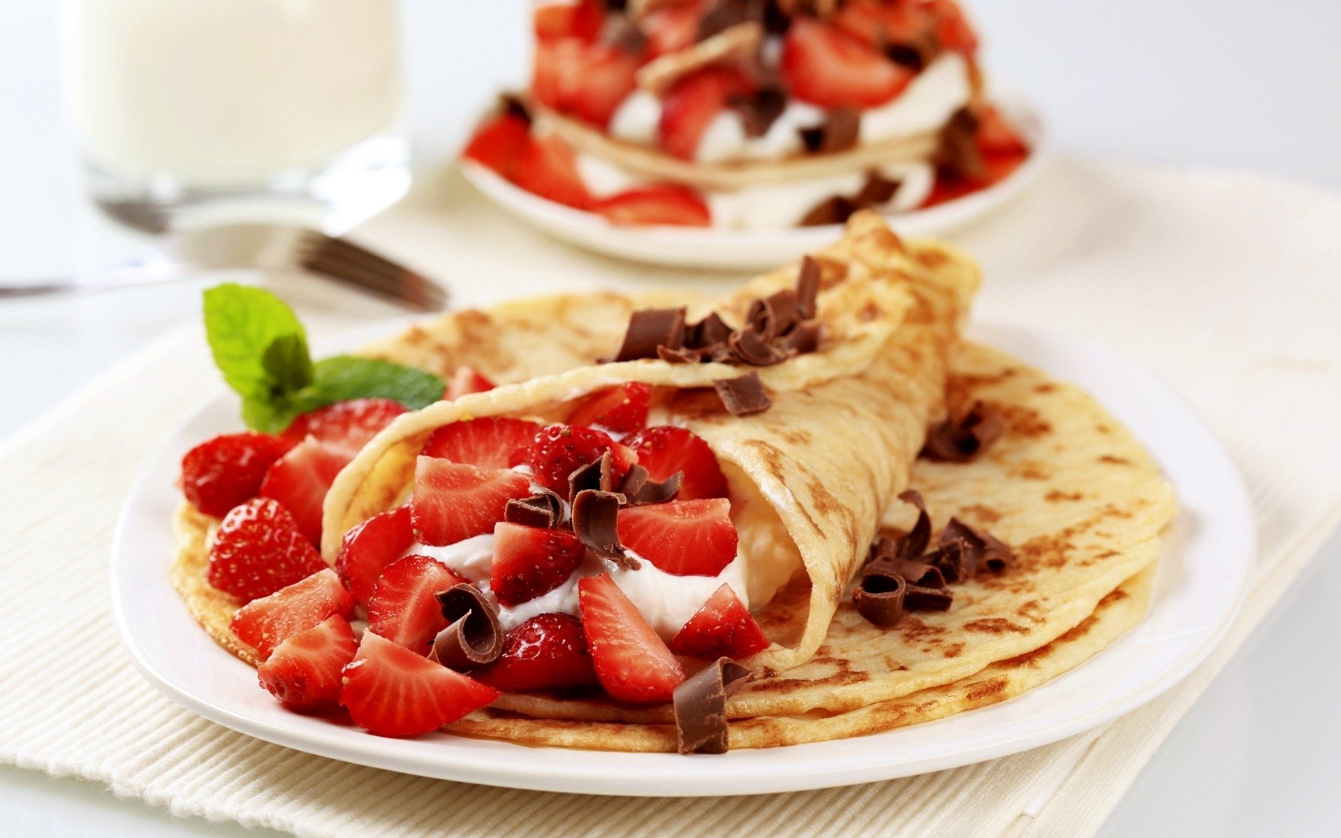 Decadent Chocolate Strawberry Crêpe Delight – HD Pancake Wallpaper