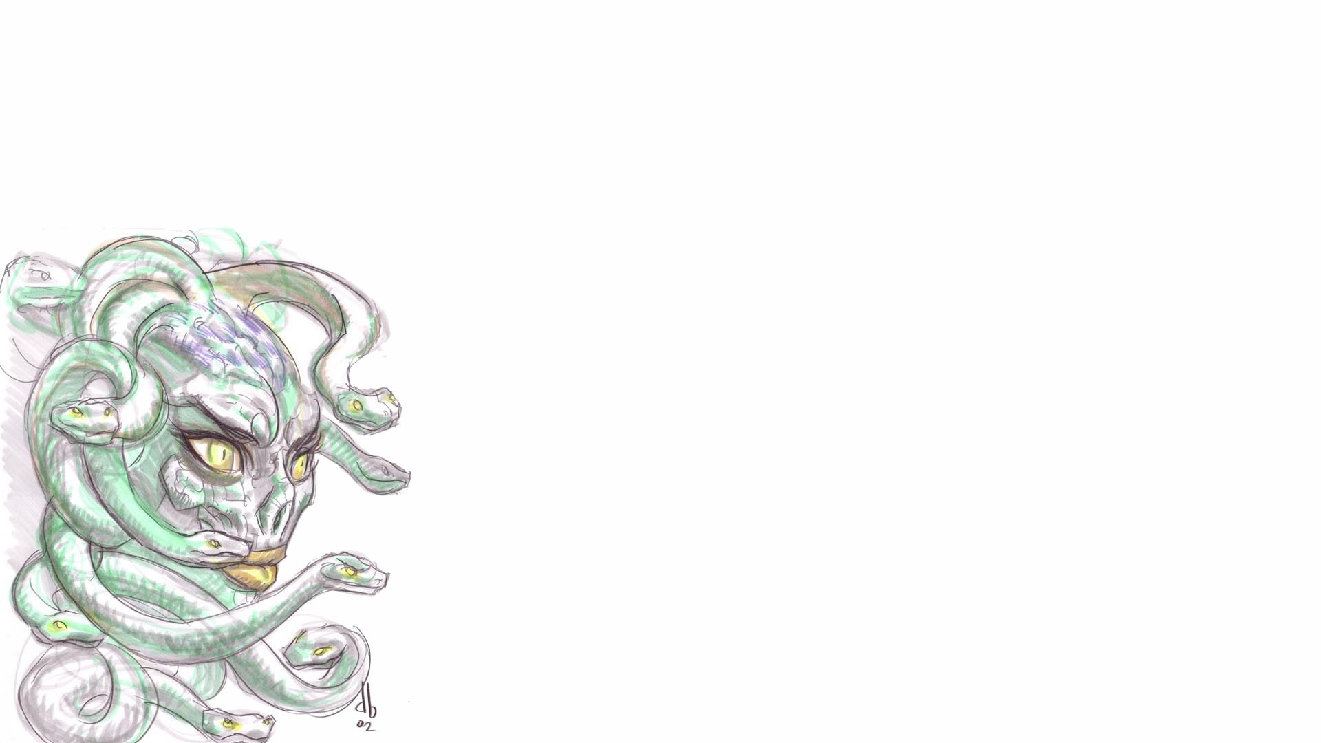Medusa's Emerald Gaze — Fantasy HD Wallpaper | 1920x1080 | Wallpaper Abyss