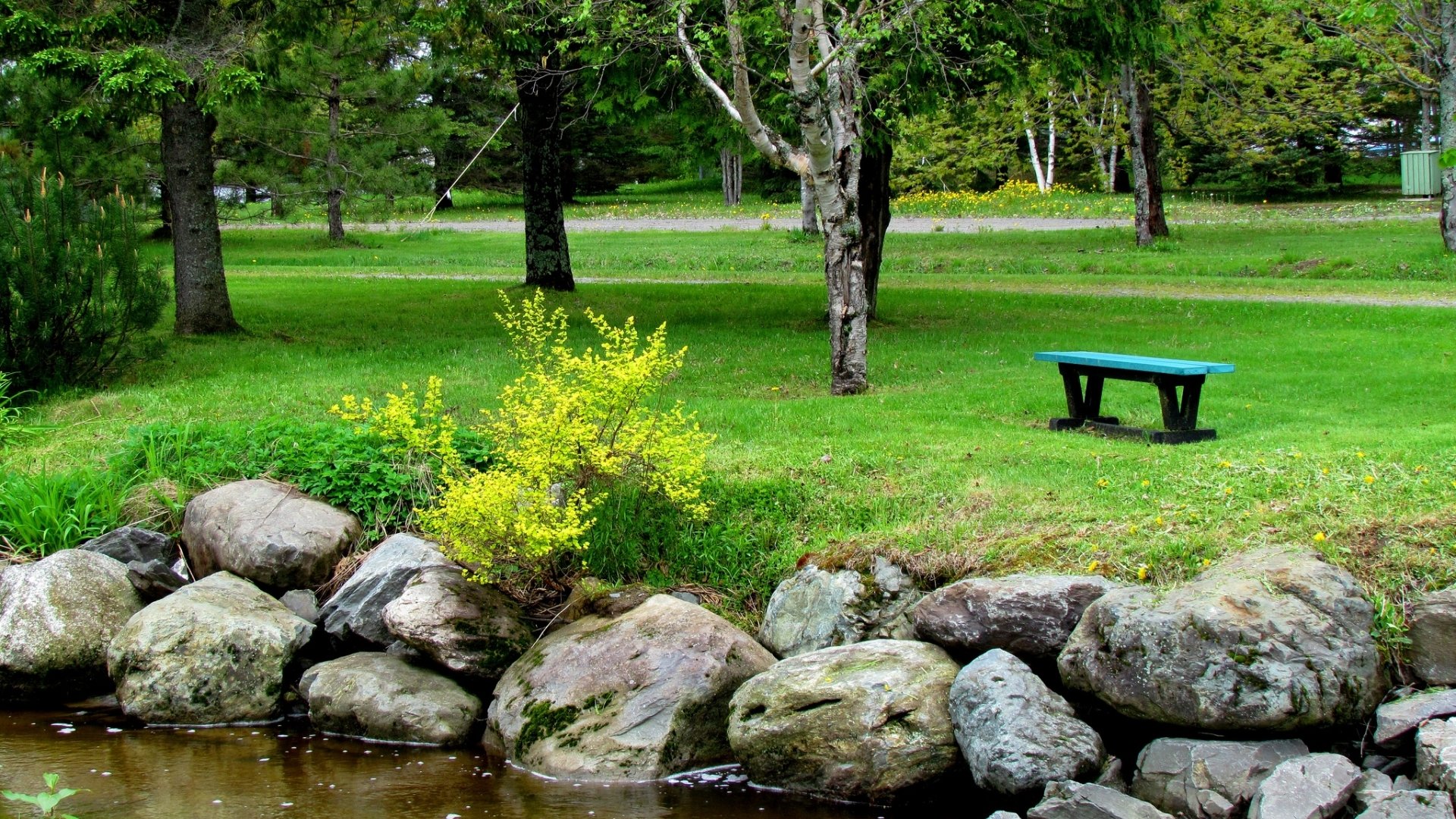 Download Man Made Bench HD Wallpaper