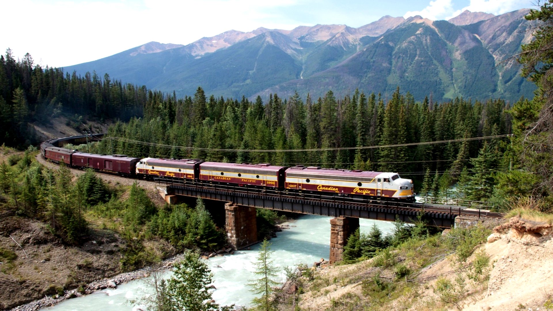 Clouds Train Wallpaper 1920x1080