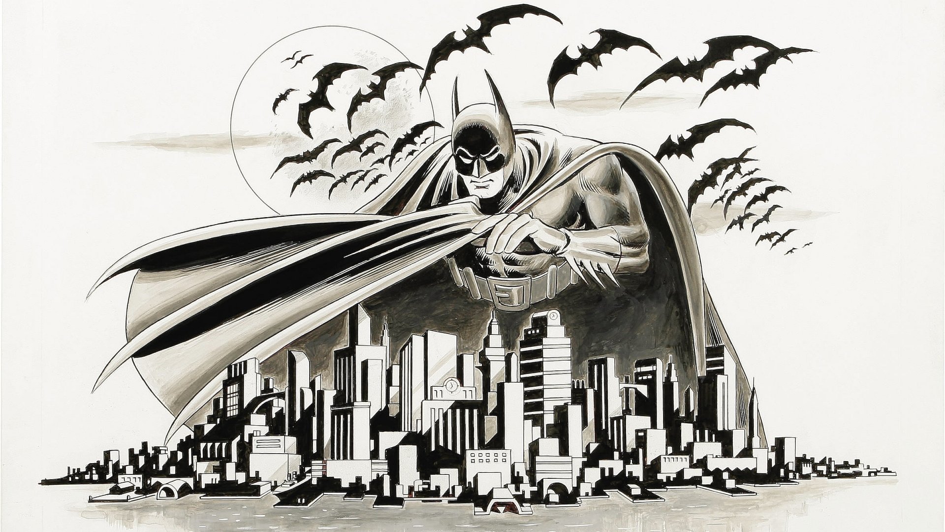 Download Comic Batman HD Wallpaper | 2400x1350 | Wallpaper Abyss