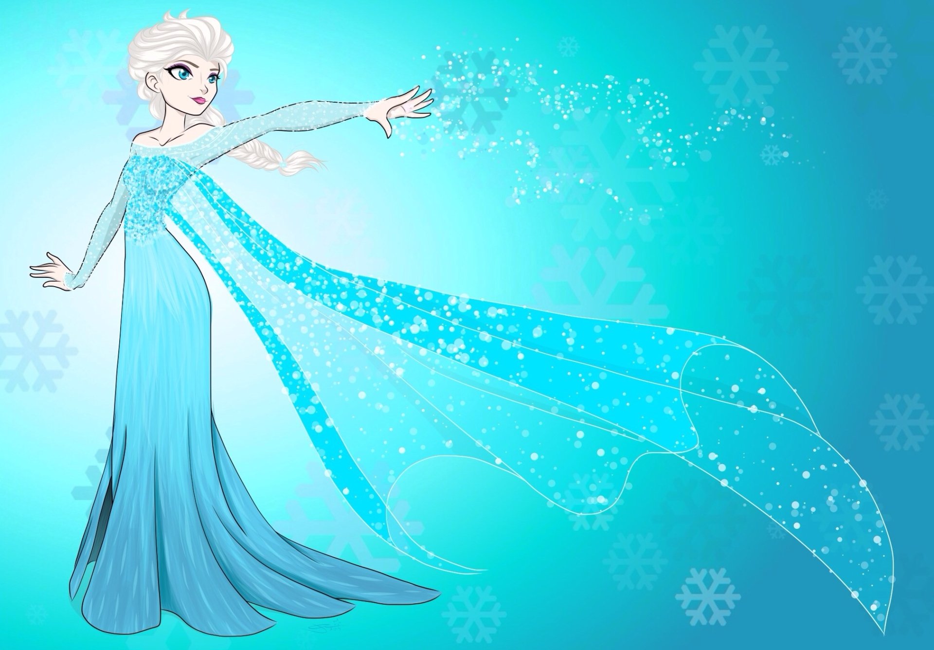 Elsa’s Enchanted Snow Magic – HD Frozen Movie Wallpaper by Tatara94