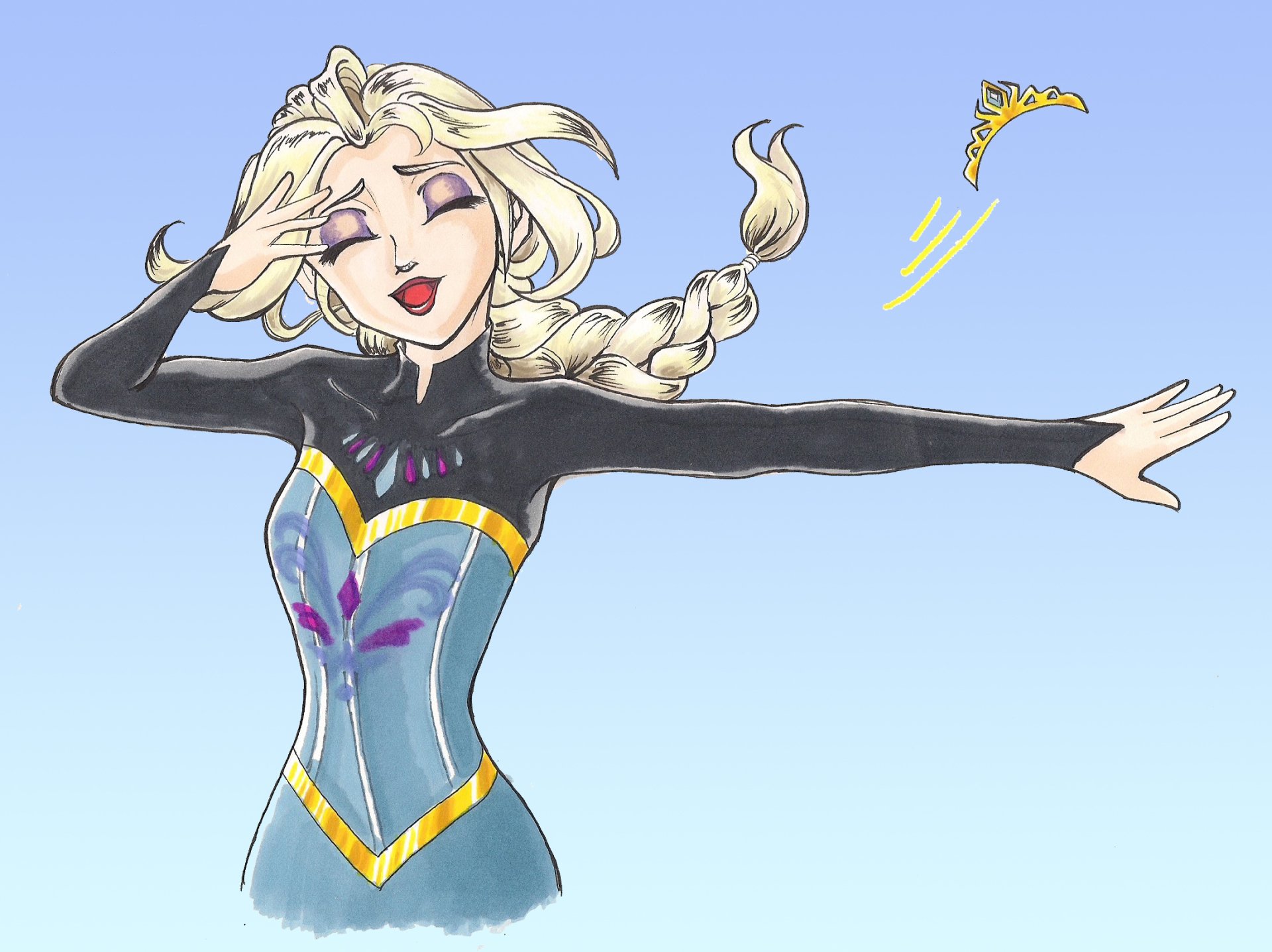 Elsa’s Magical Snowy Charm – Frozen HD Wallpaper Delight by tomo-chi