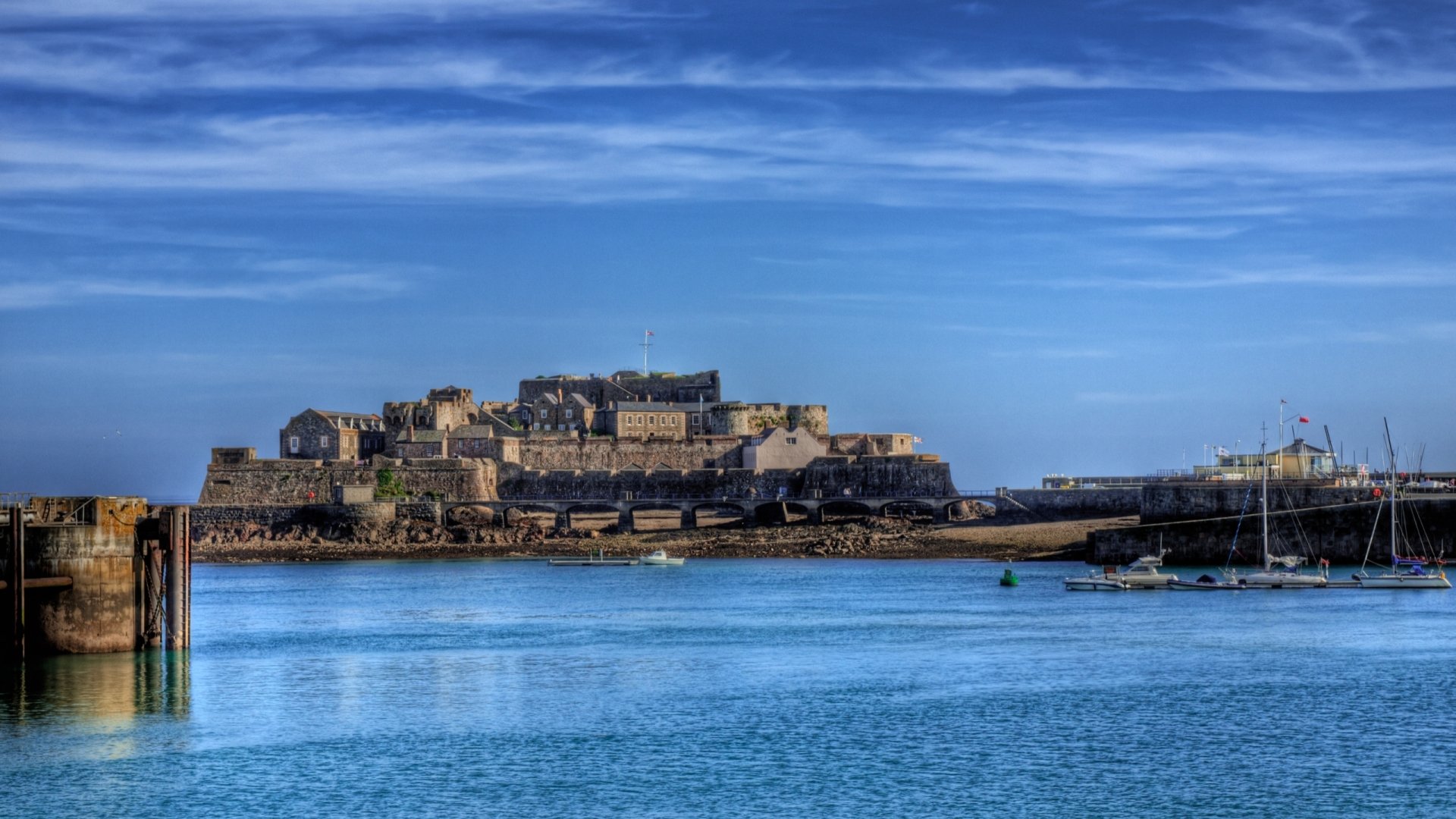 Castle Cornet Ruins: Historic Fortress of Guernsey HD Wallpaper