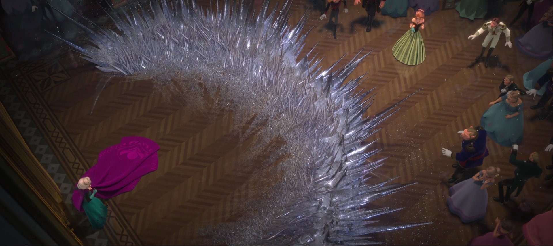 Frozen HD Wallpaper: Elsa and Anna’s Magical Ice Moment