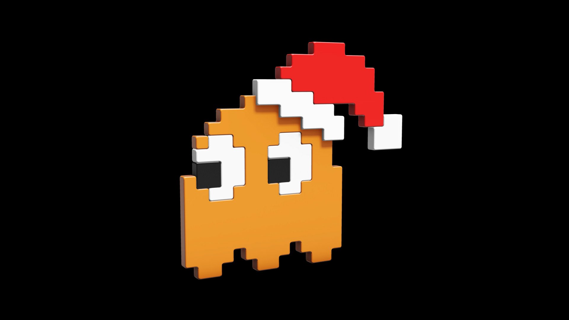 HD Pac-Man Ghost Festive Wallpaper by cubik-deviantart