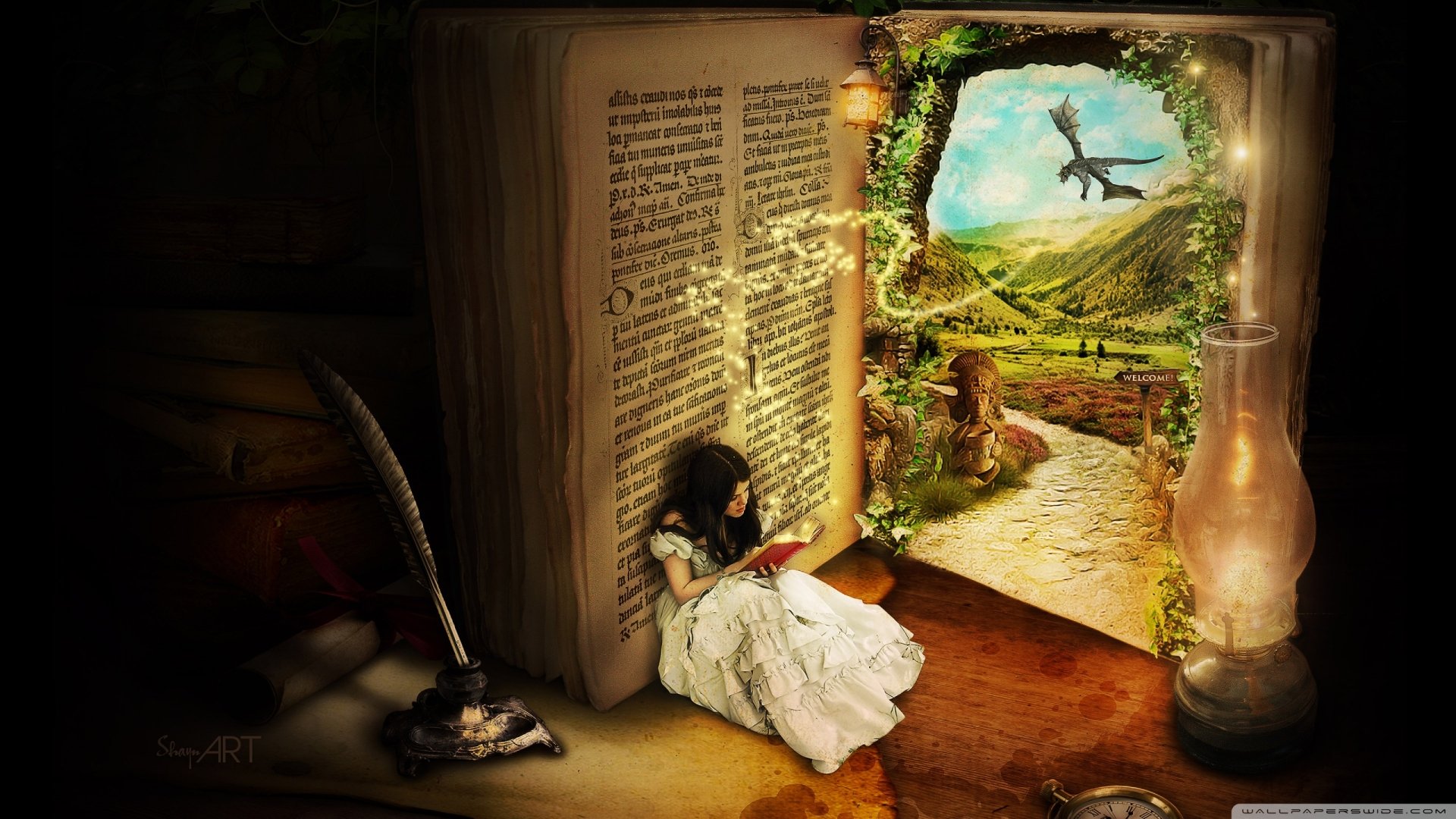 Enchanted Realms: A Fantasy HD Wallpaper