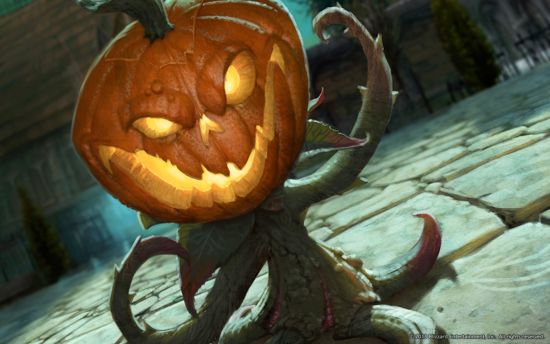 World of Warcraft HD Wallpaper: Enchanted Pumpkin Menace
