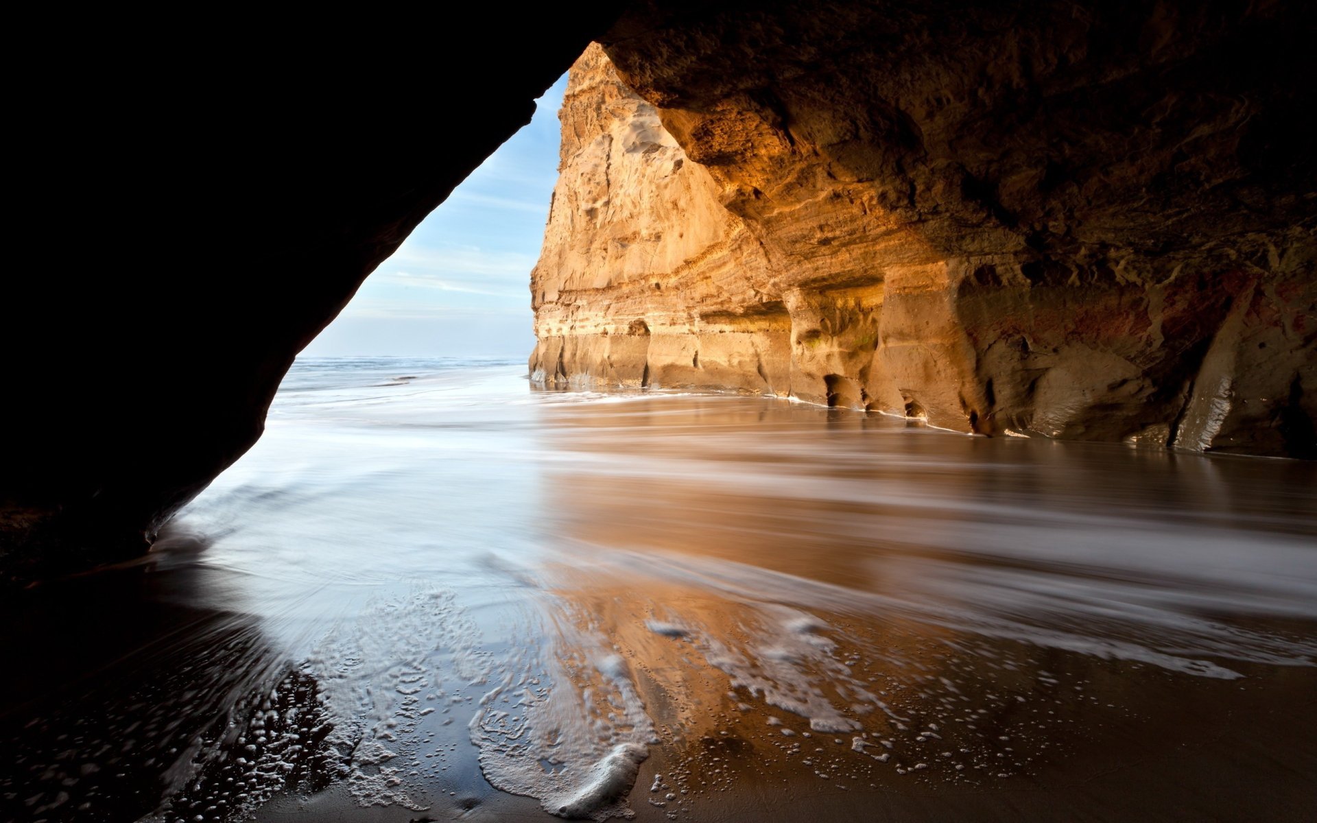 Serene Ocean Cave: Stunning HD Beachscape of Nature’s Beauty ...