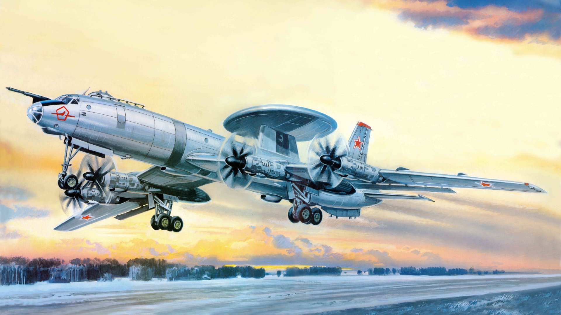 Download Military Tupolev Tu-126 8k Ultra HD Wallpaper