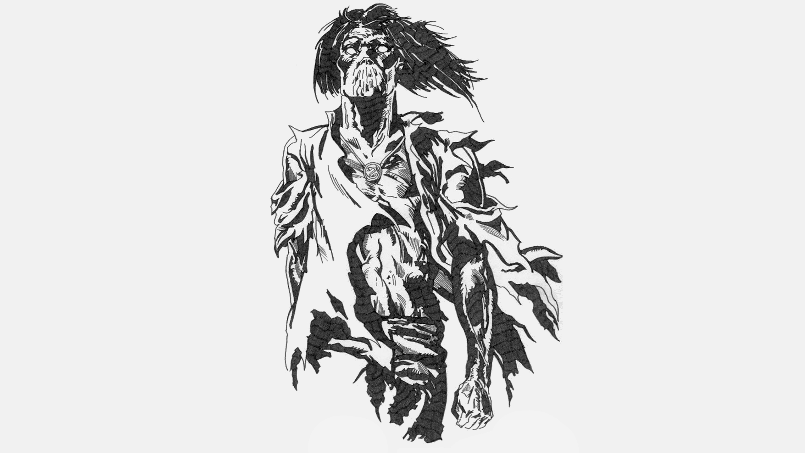 Black And White Zombie Wallpaper