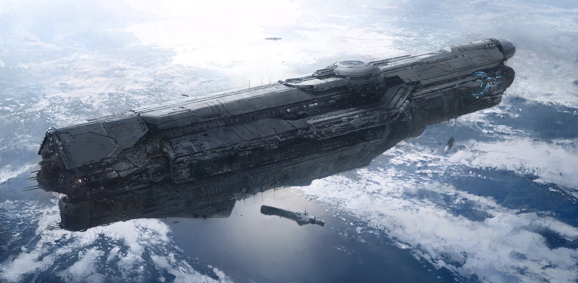 HD Wallpaper of Halo 4: Planet & Spaceship Adventure
