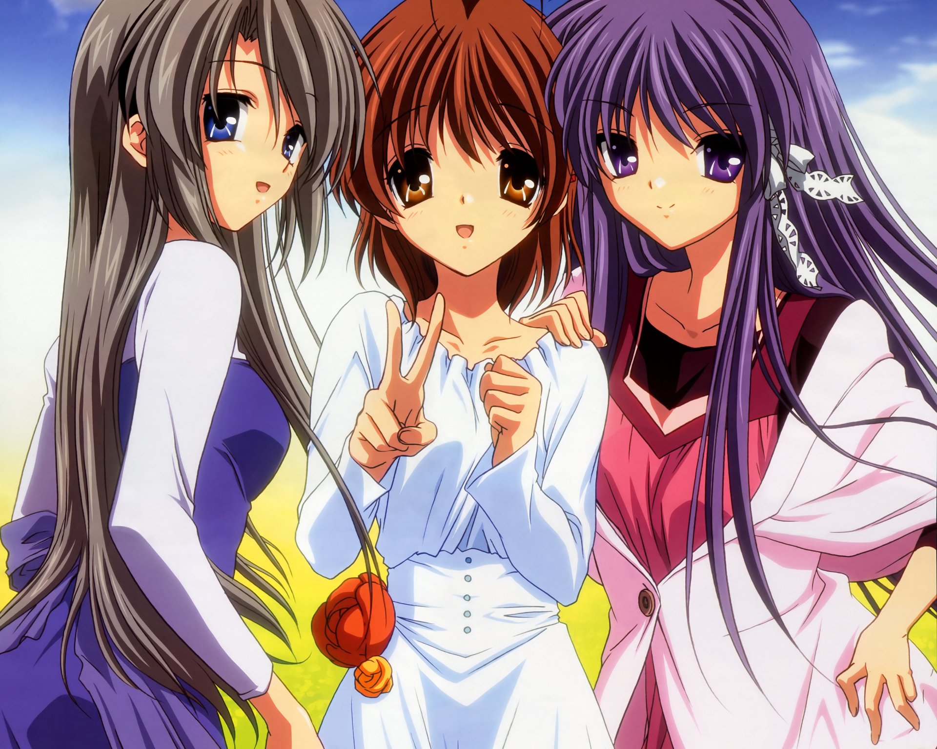 Download Kyou Fujibayashi Tomoyo Sakagami Nagisa Furukawa Anime Clannad