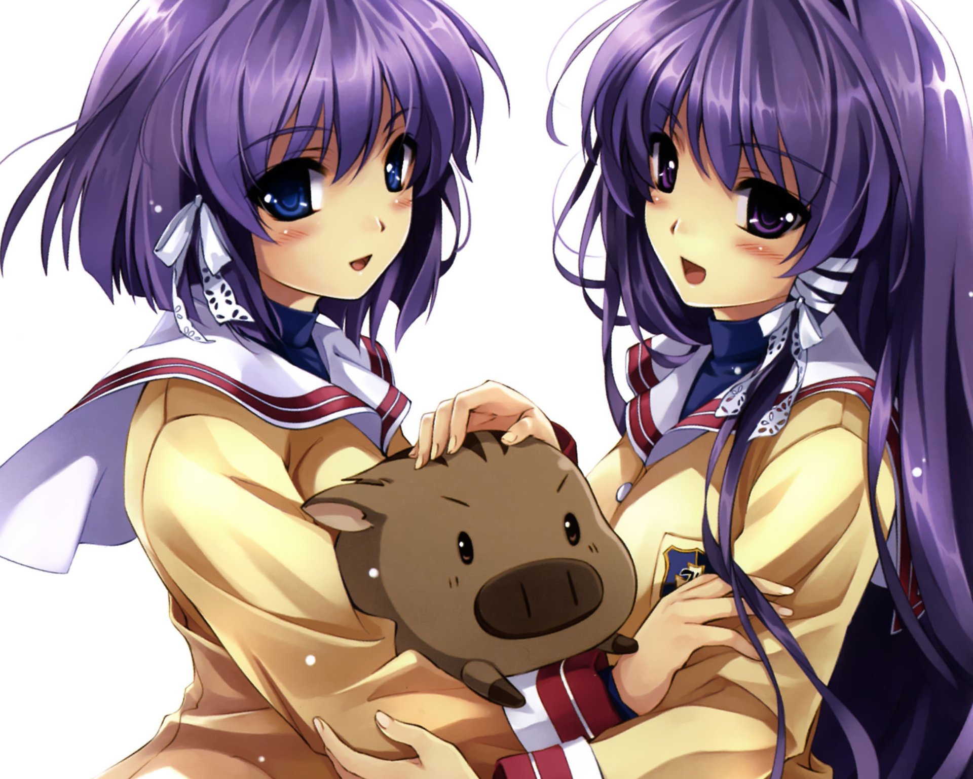 Download Ryou Fujibayashi Kyou Fujibayashi Anime Clannad HD Wallpaper