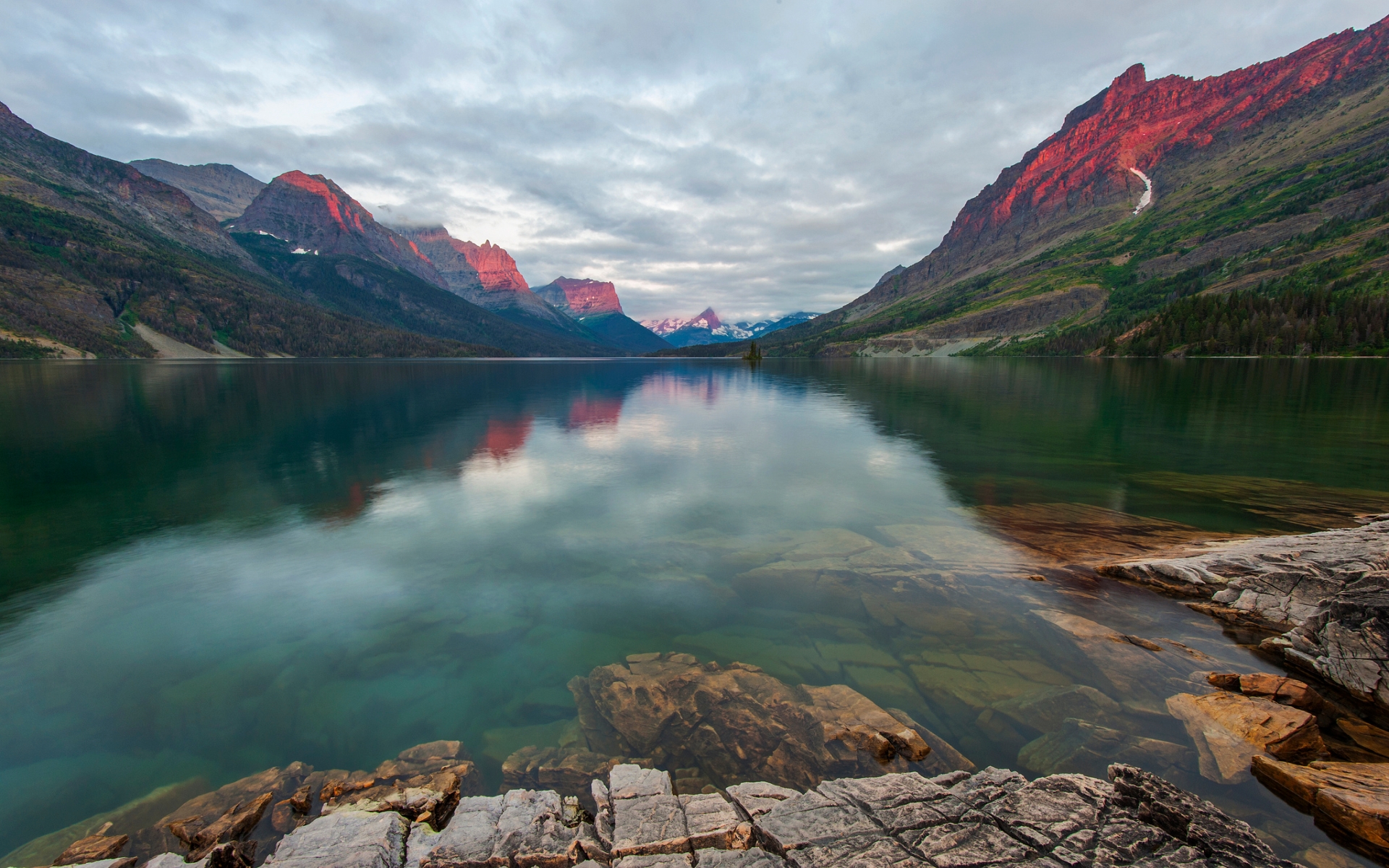 Nature Saint Mary Lake HD Wallpaper