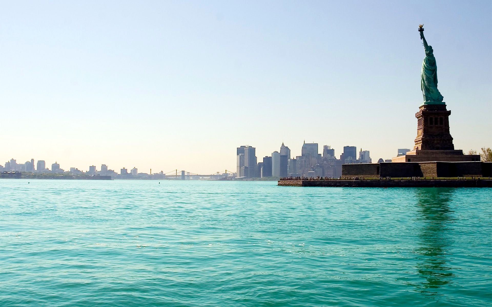 Statue of Liberty HD: Iconic Man-Made Landmark Overlooking NYC Skyline