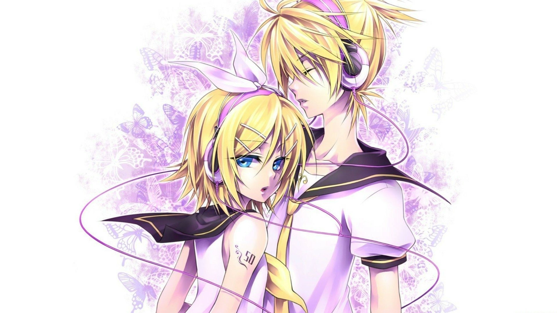 Len & Rin Kagamine: HD Wallpaper Featuring Iconic Vocaloid Duo