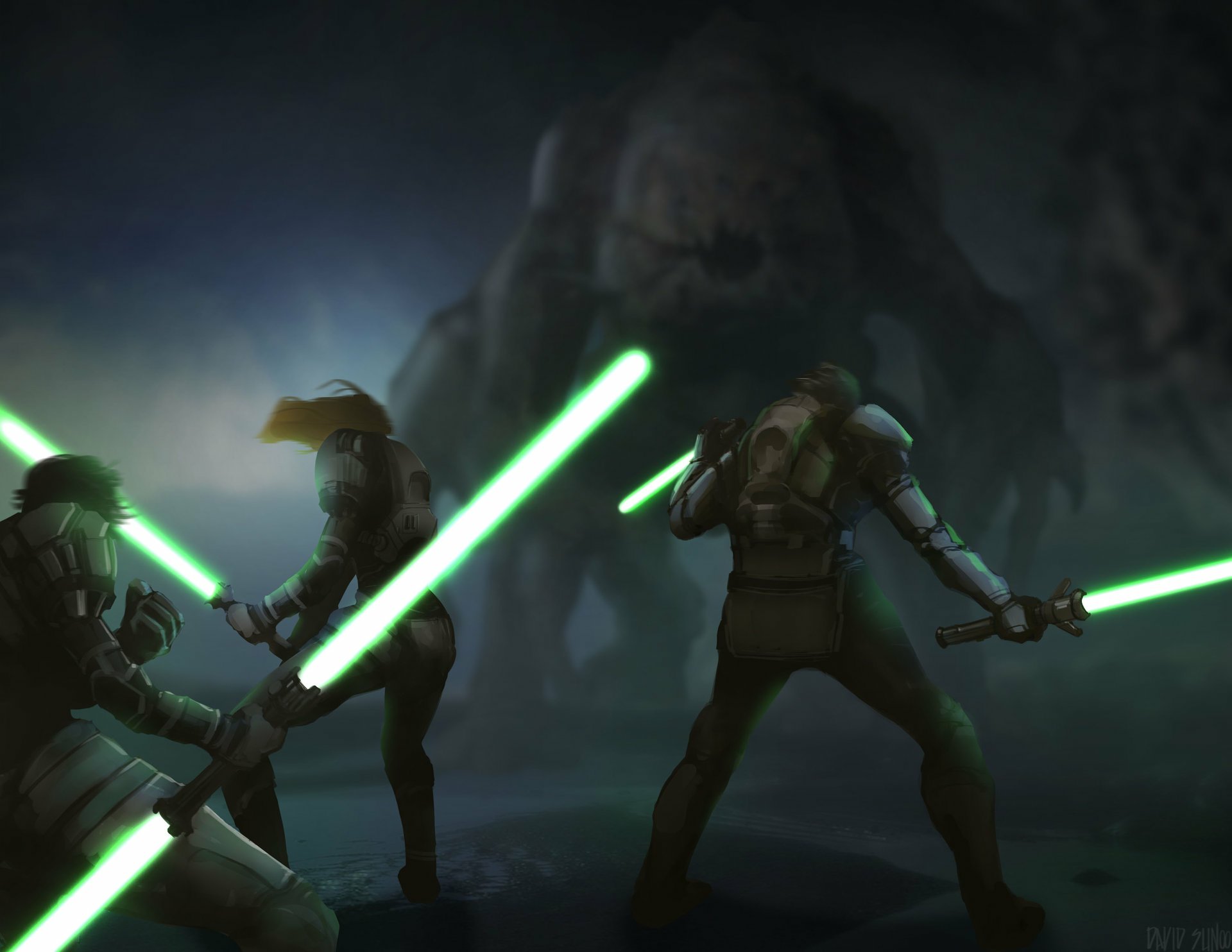 Galactic Lightsaber Standoff — Star Wars HD Wallpaper | 1920x1484 ...