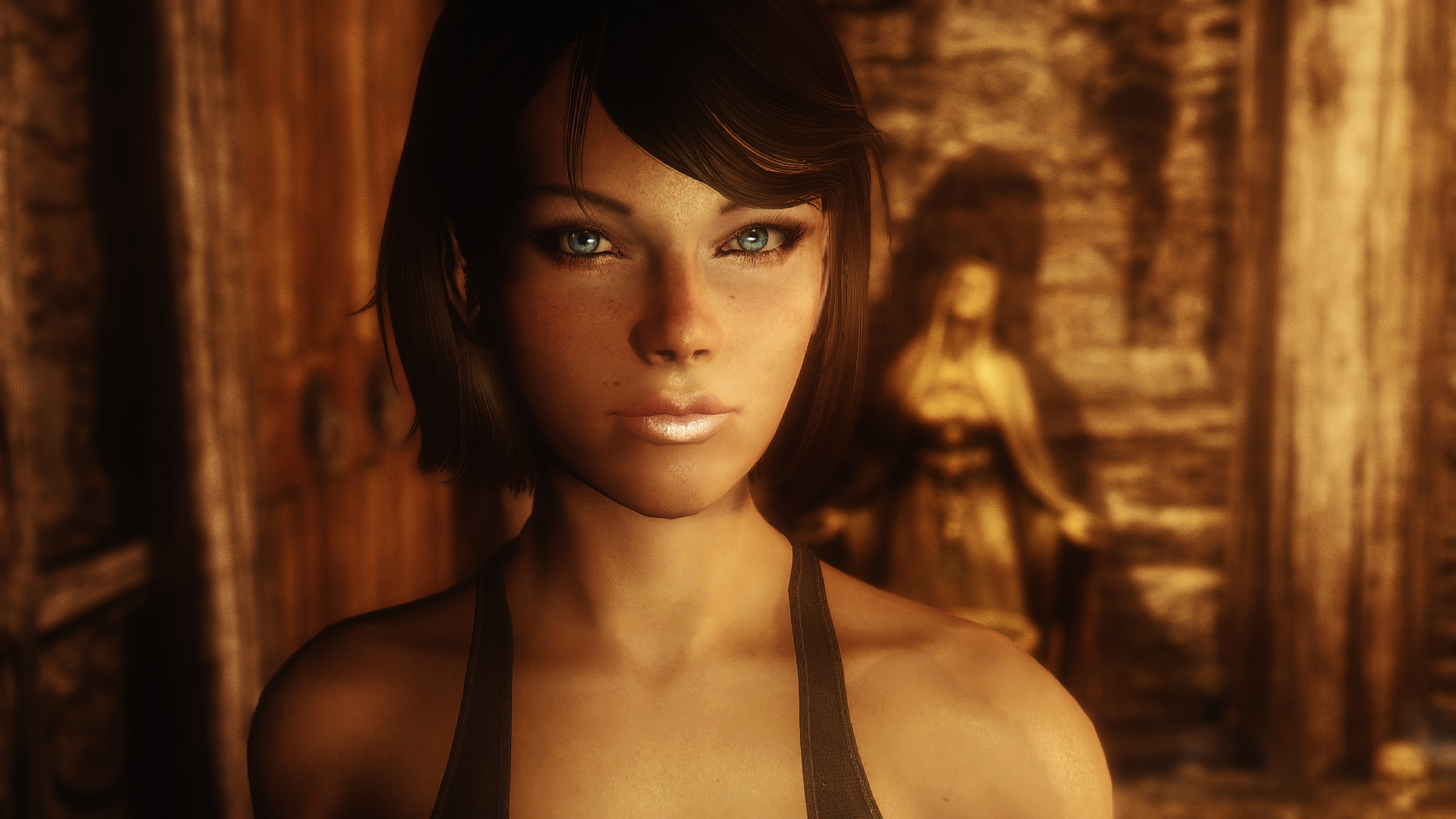 Skyrim HD Wallpaper: Stunning Character Portrait from The Elder Scrolls V