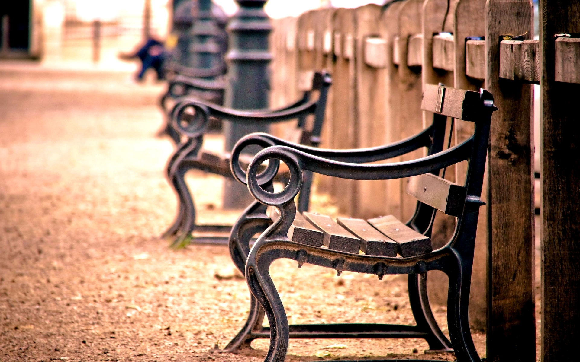 Download Man Made Bench HD Wallpaper