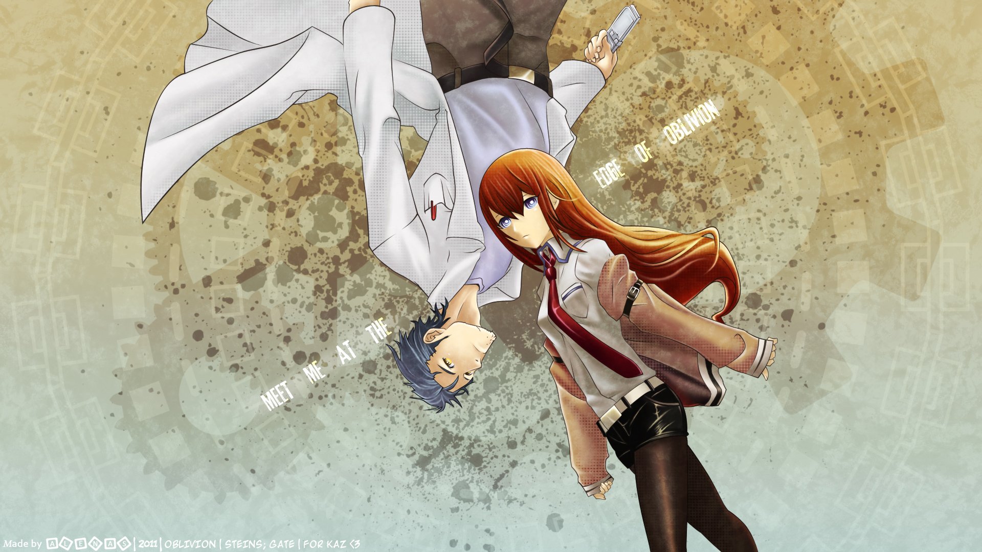 Steins;Gate HD Wallpaper: Rintaro Okabe & Kurisu Makise Anime Scene by ...