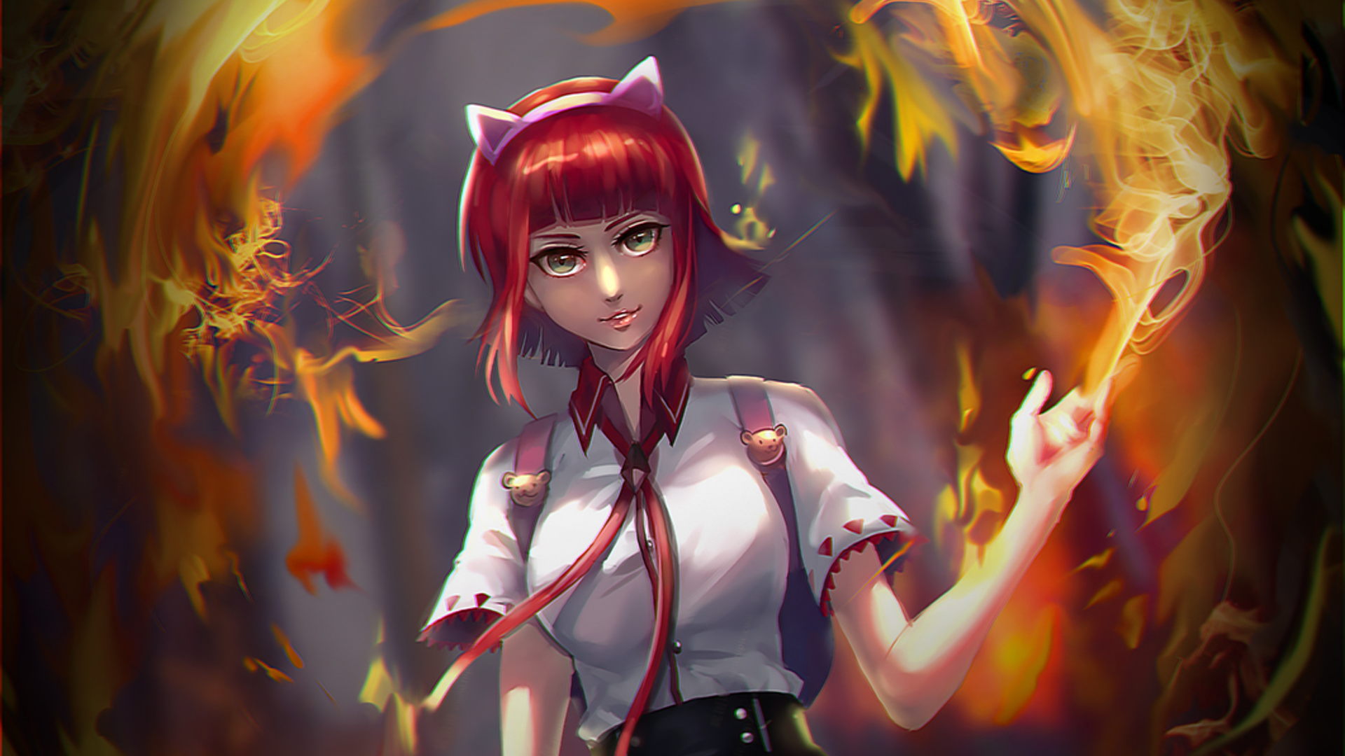 League of Legends Annie in Fiery School Uniform – HD Game Wallpaper by ...