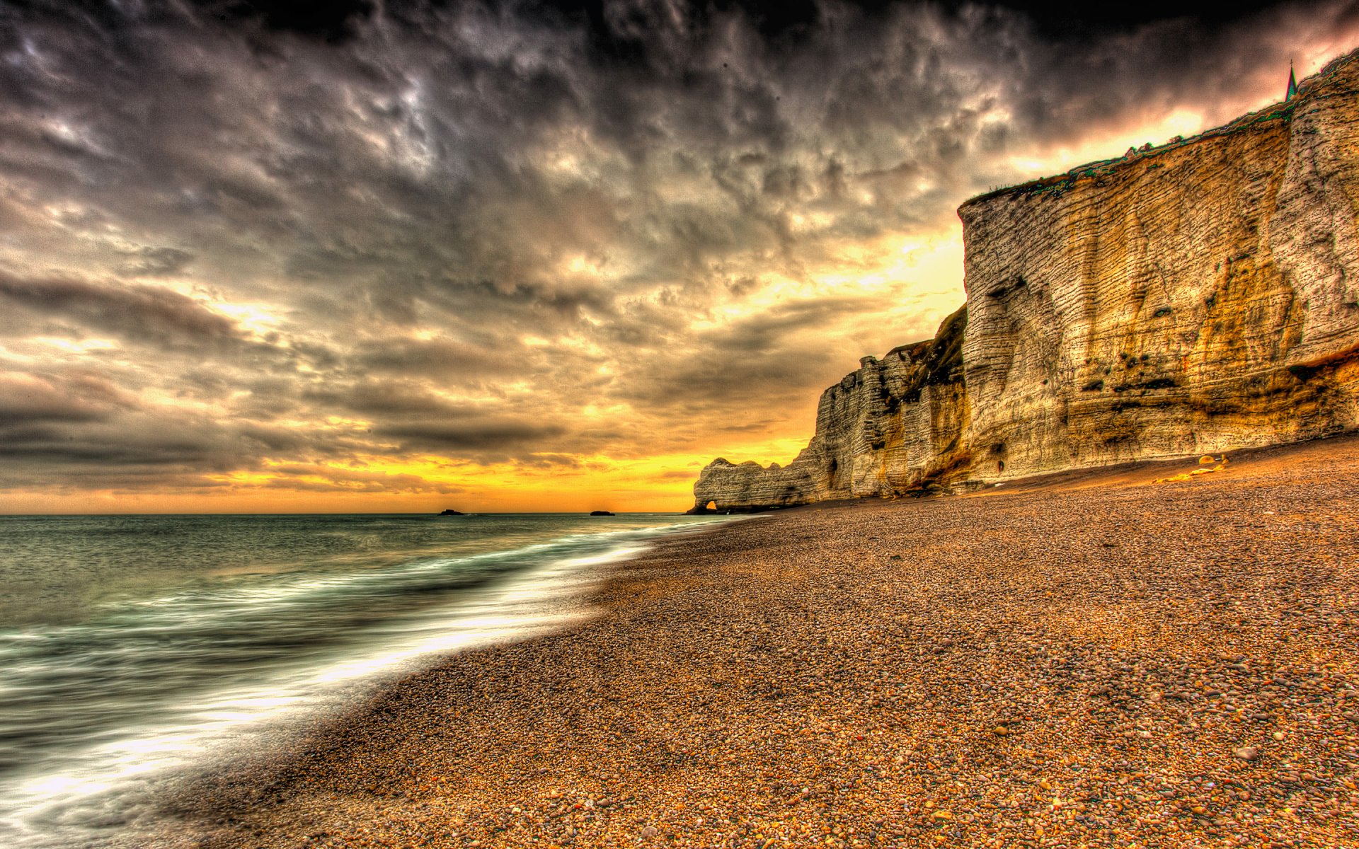 Download Scenic Cloud Sea Ocean Landscape Beach Sunset Nature Cliff HD ...