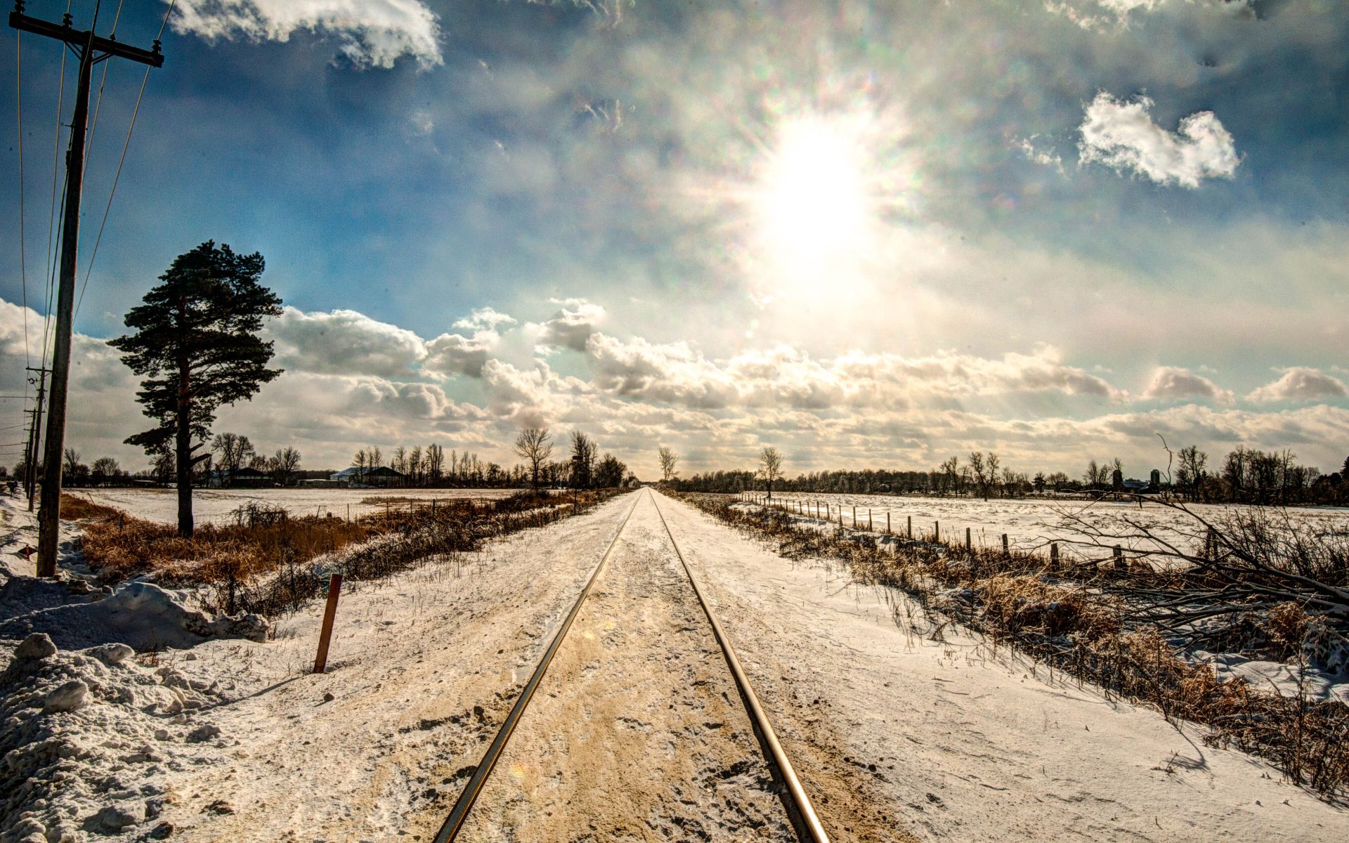 Download Man Made Railroad HD Wallpaper
