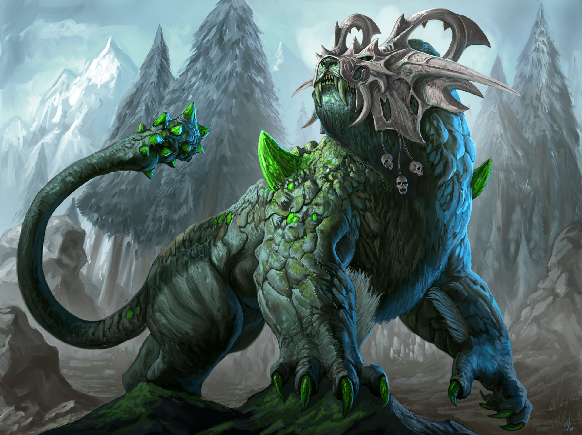 Epic Clawed Fantasy Creature - HD Wallpaper by Dave Melvin
