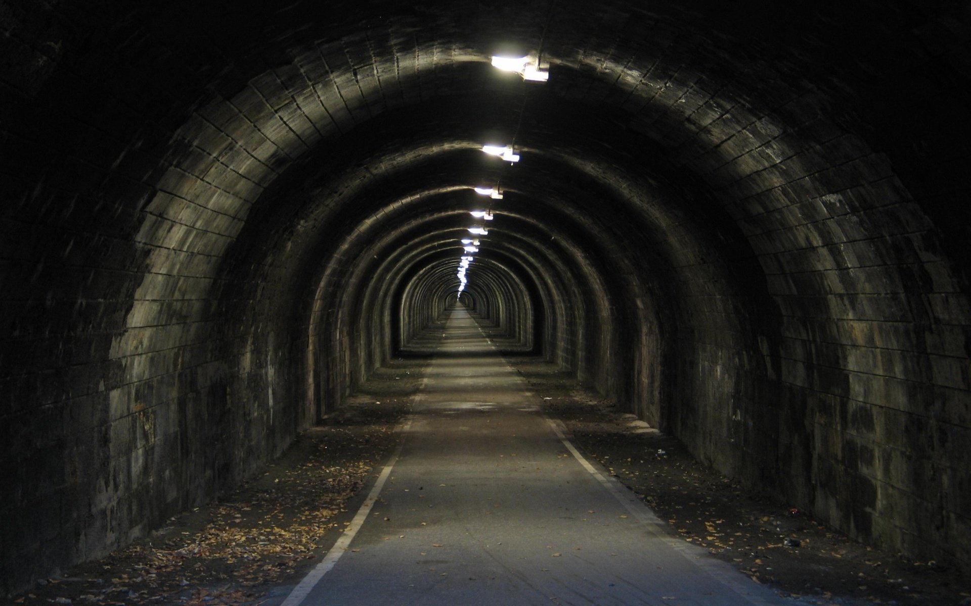 Endless Passage: HD Wallpaper of a Man-Made Tunnel