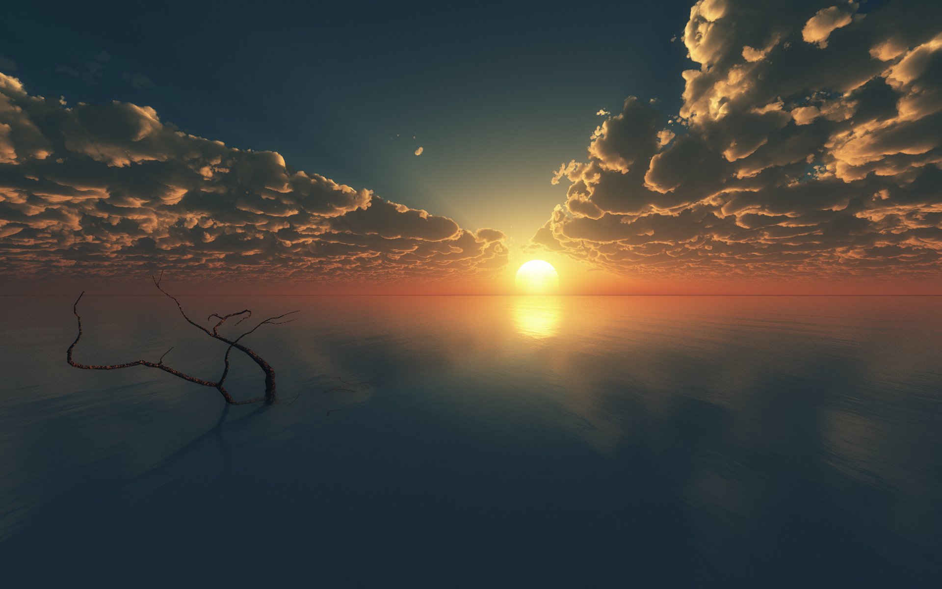 Ocean Sunset Serenity HD Wallpaper