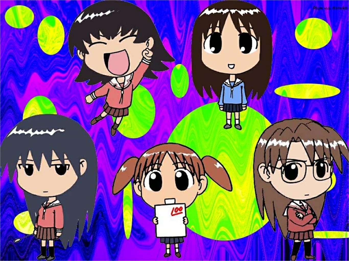 Download Anime Azumanga Daioh Wallpaper | 1366x1024 | Wallpaper Abyss