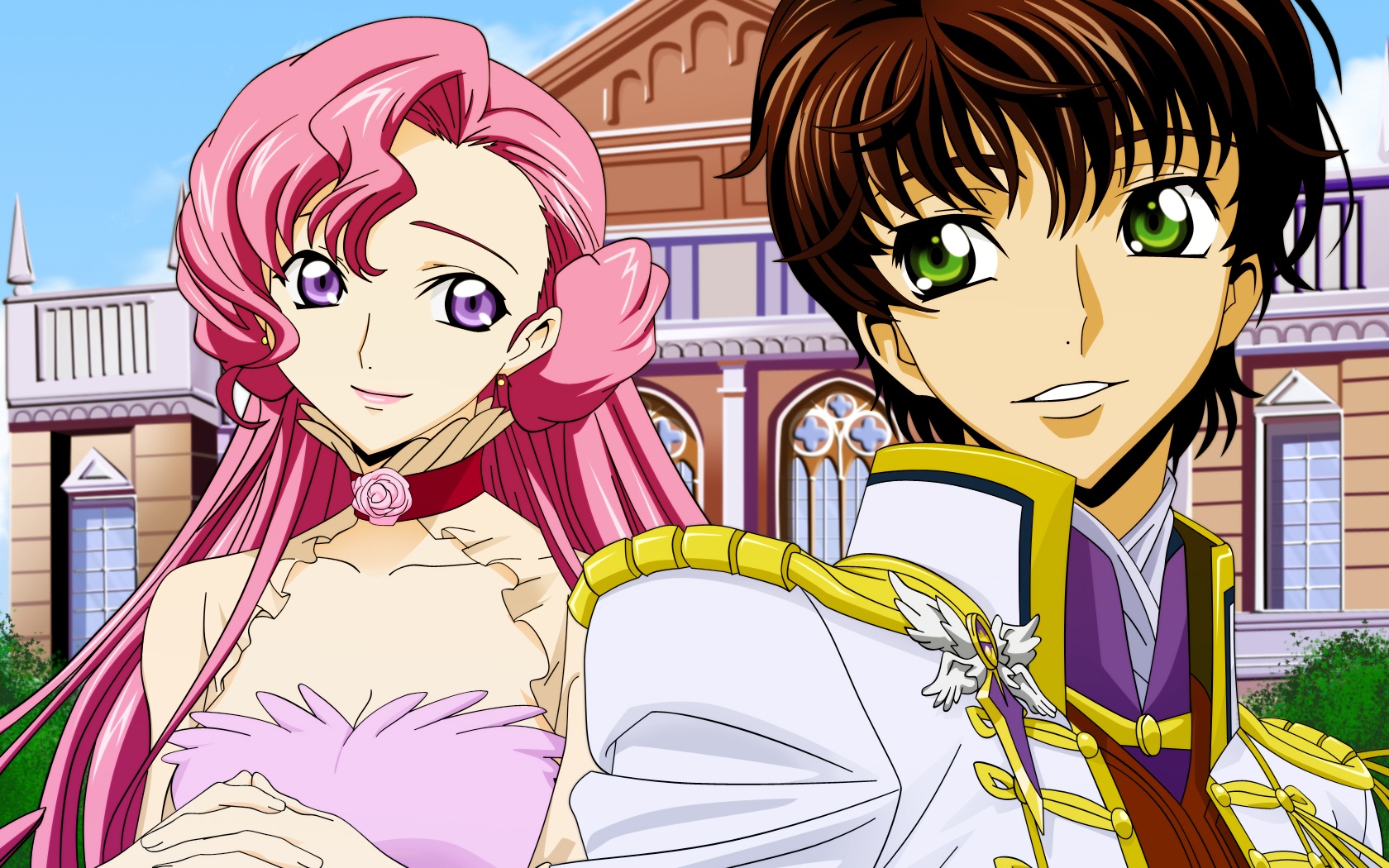 Download Euphemia Li Britannia Suzaku Kururugi Anime Code Geass Wallpaper