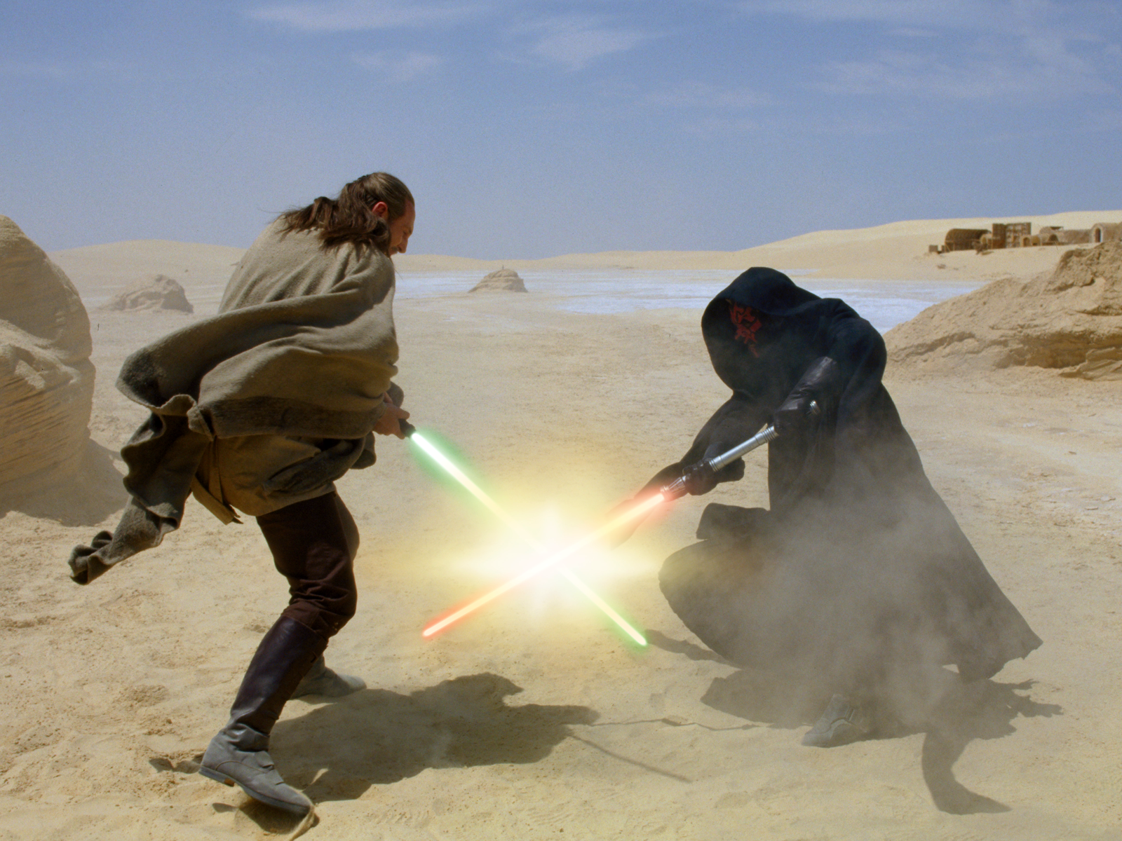 Epic Star Wars Duel: HD Movie Wallpaper | 1600x1200 | Wallpaper Abyss