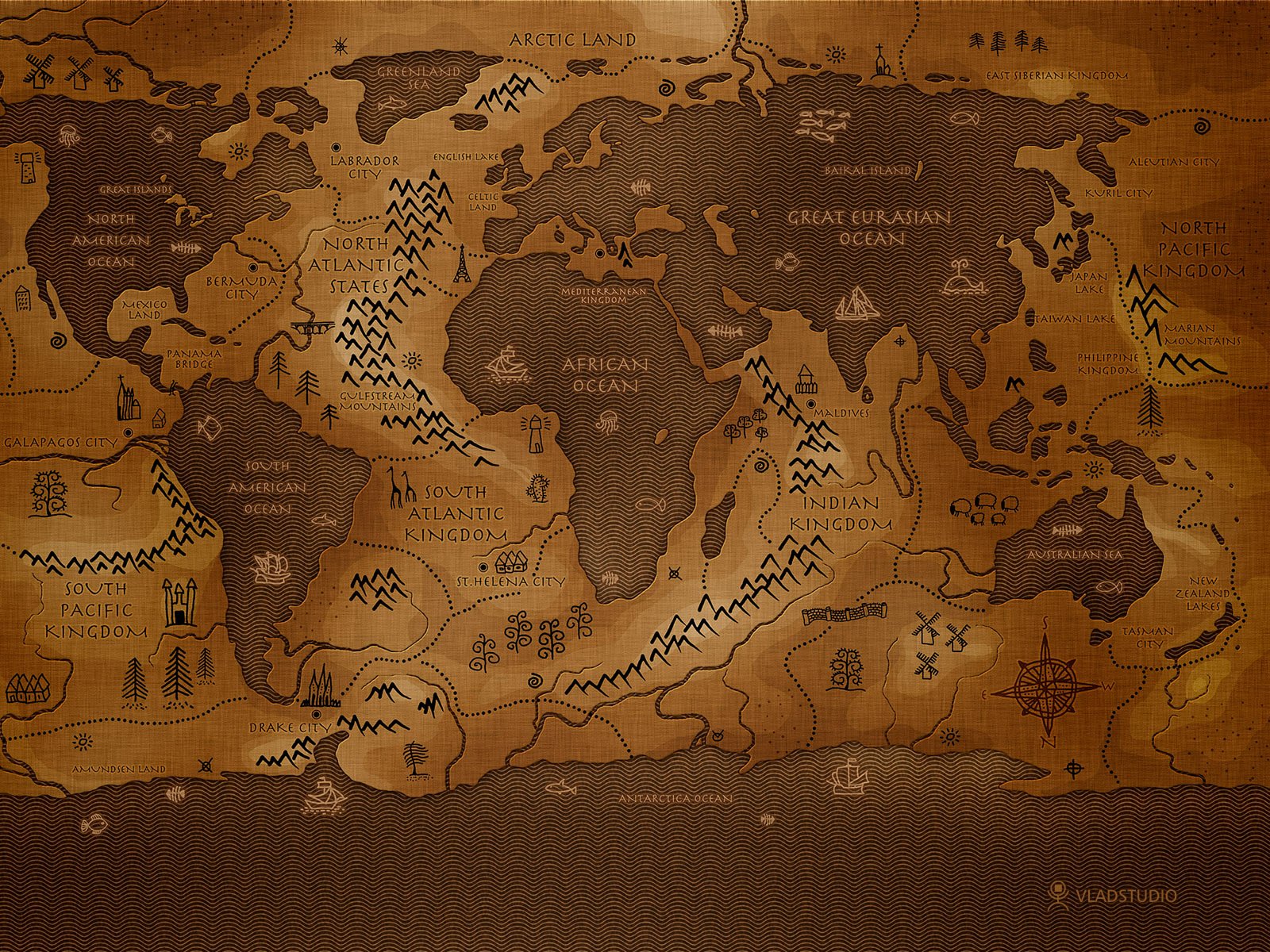 Download Misc World Map Wallpaper