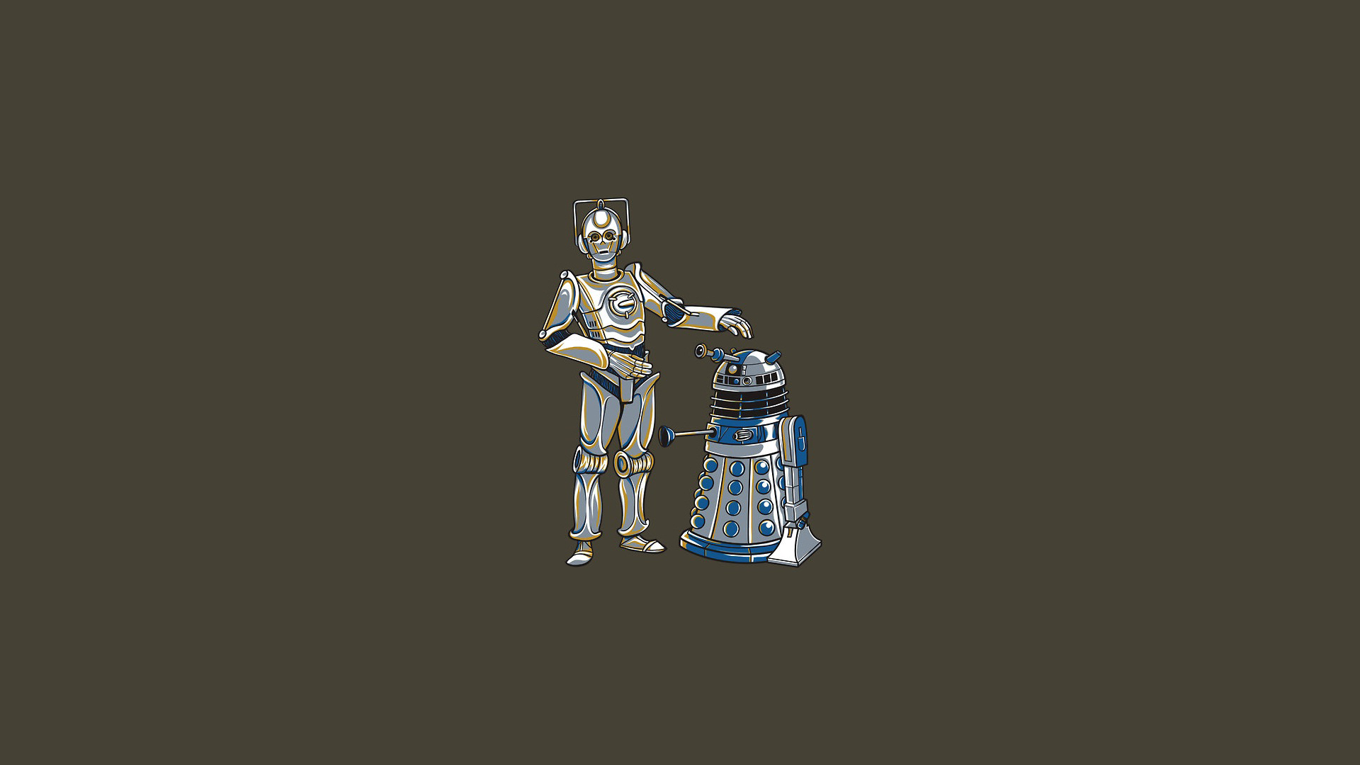 Doctor Who 2005 HD Wallpaper: Iconic C-3PO & Dalek Mashup Scene ...